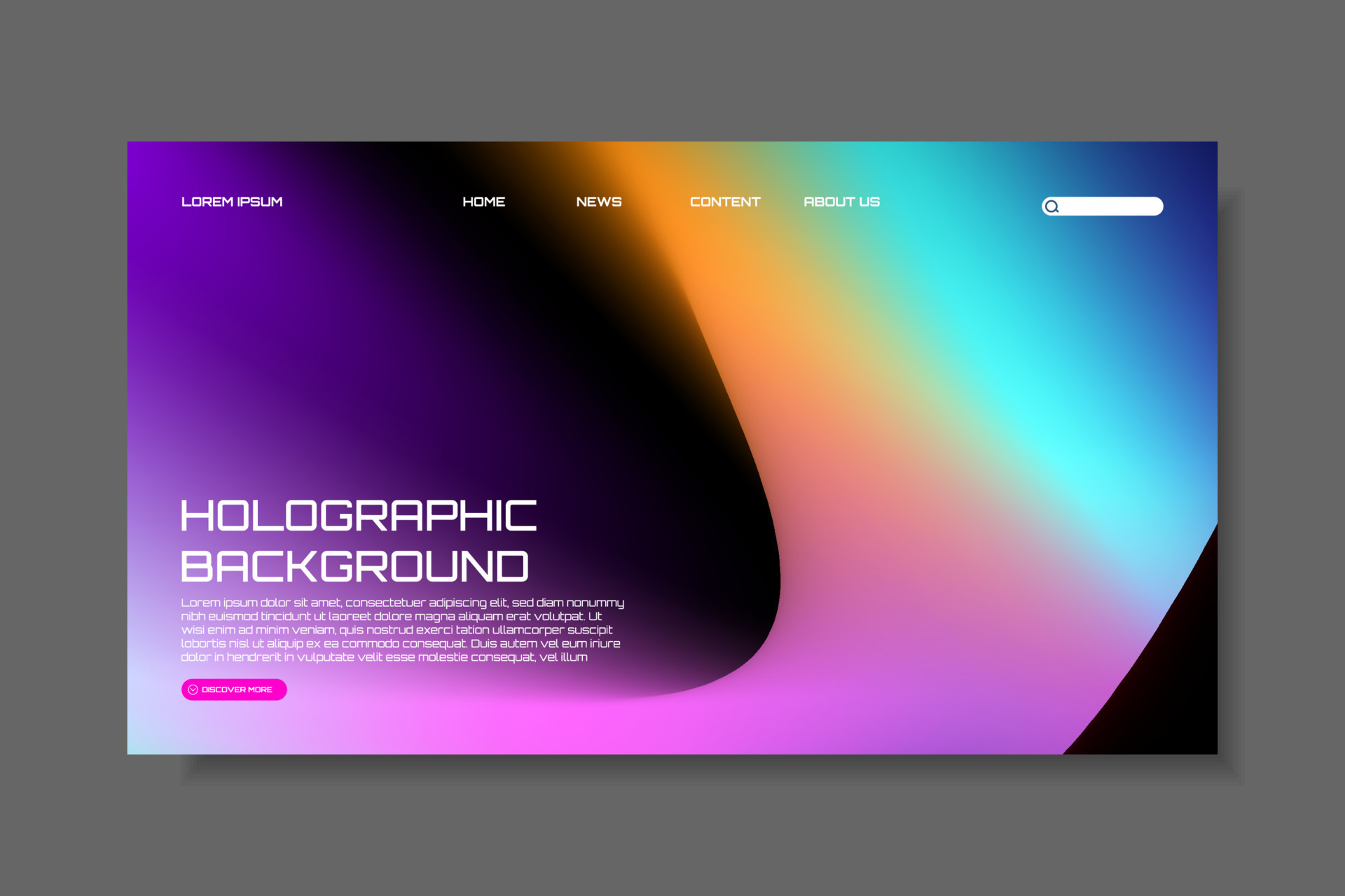 Modern trendy grainy gradient background, colorful abstract liquid 3d ...