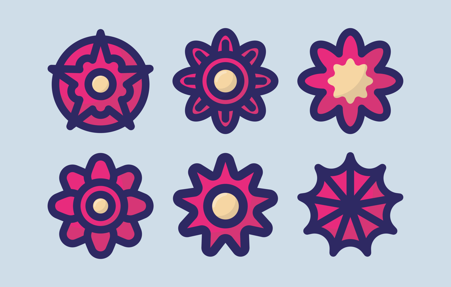 2d Flower Vector Art, Icons, and Graphics for Free Download