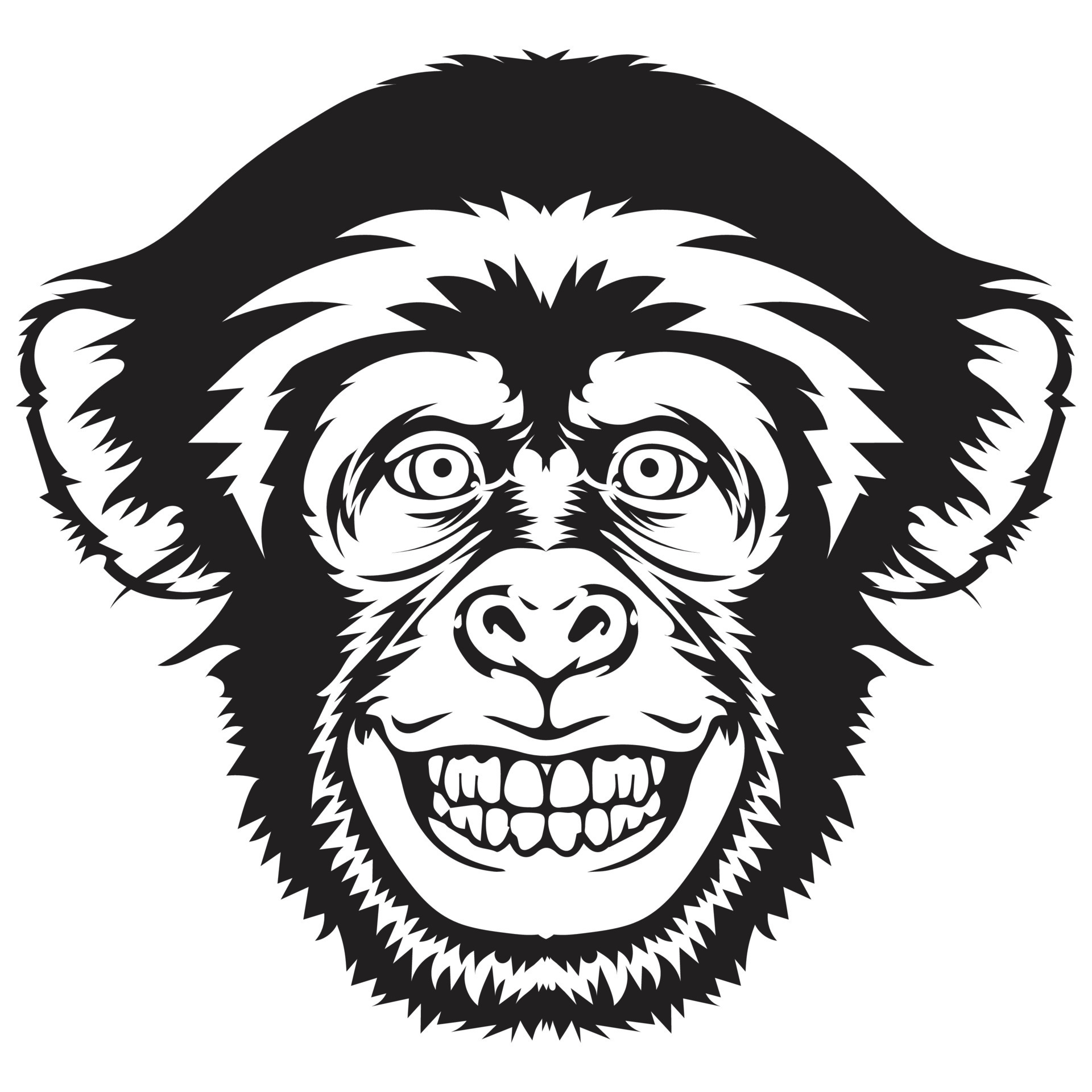 Smiling Chimpanzee Vector Image 22128612 Vector Art at Vecteezy