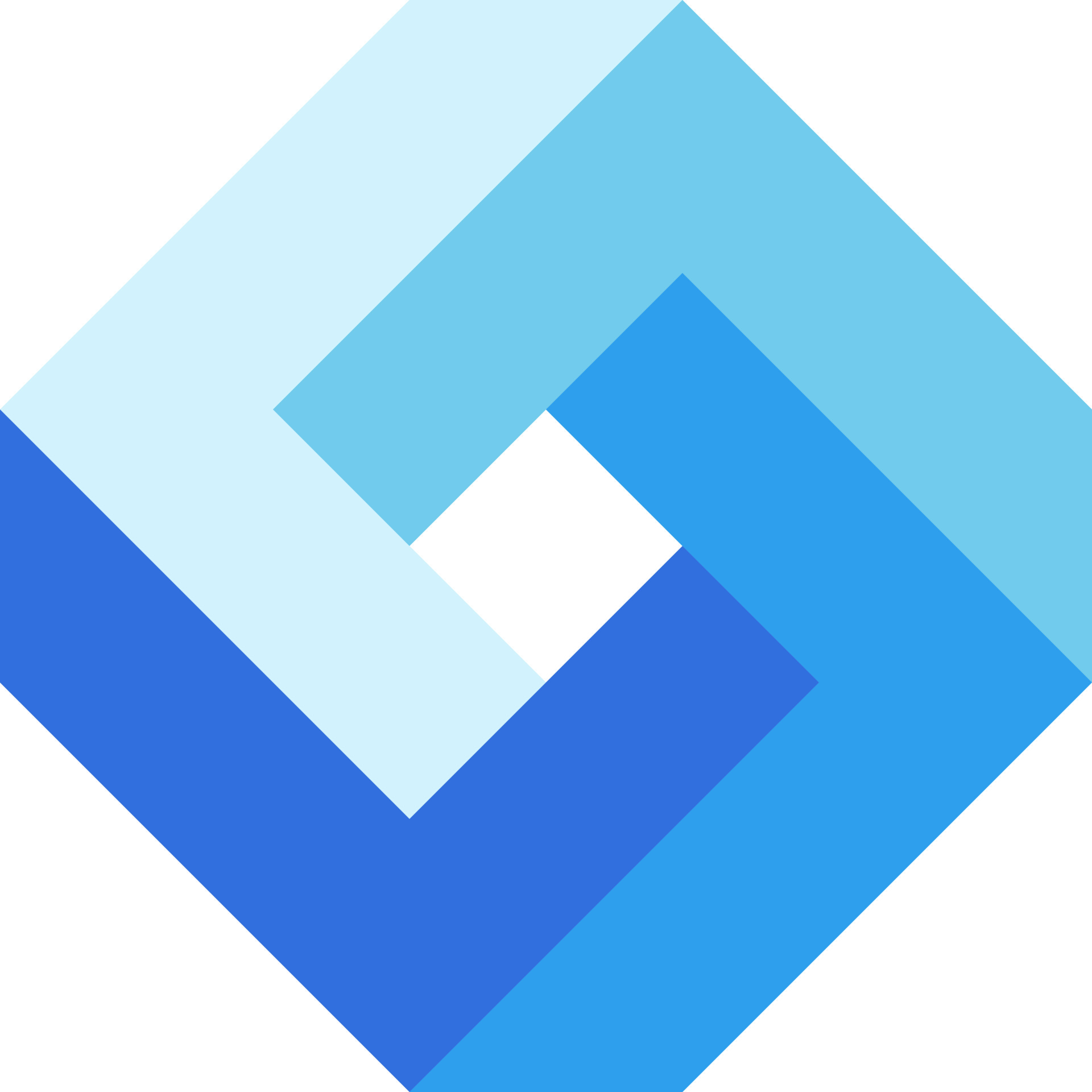 Impossible Shape Of Loop Cube Optical Illusion Of Infinity Blue Square Vector Illustration Of