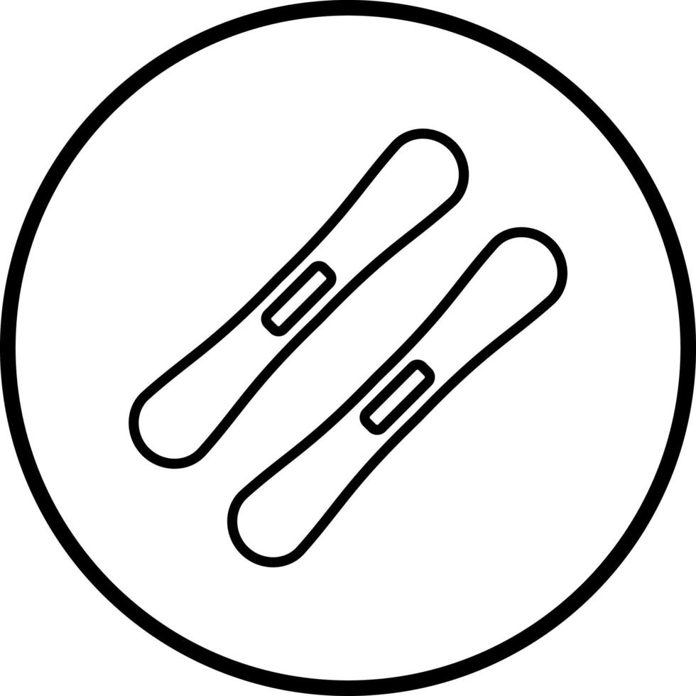 Skis Vector Icon Style 22130060 Vector Art at Vecteezy