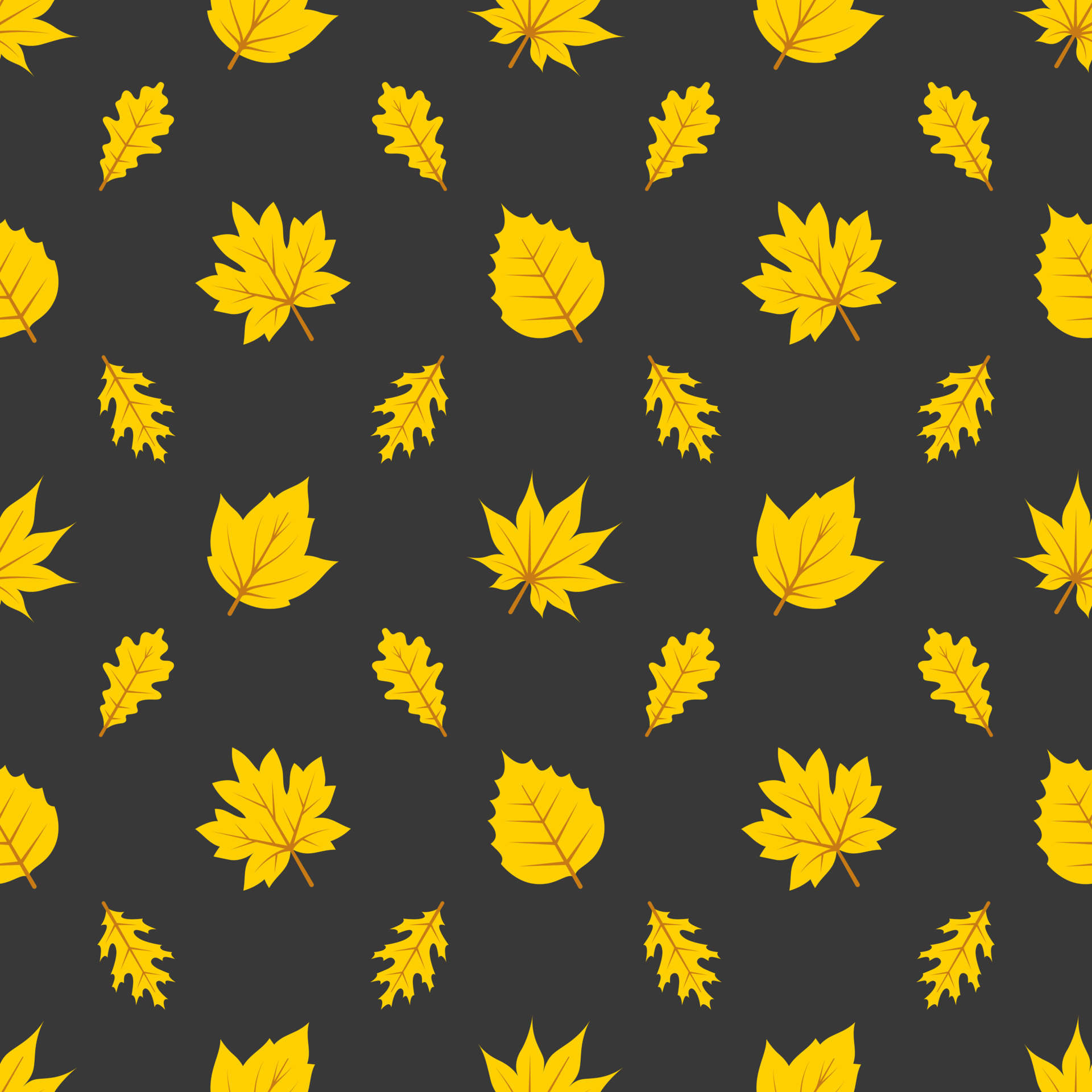 Seamless pattern yellow leaves 22130535 Vector Art at Vecteezy