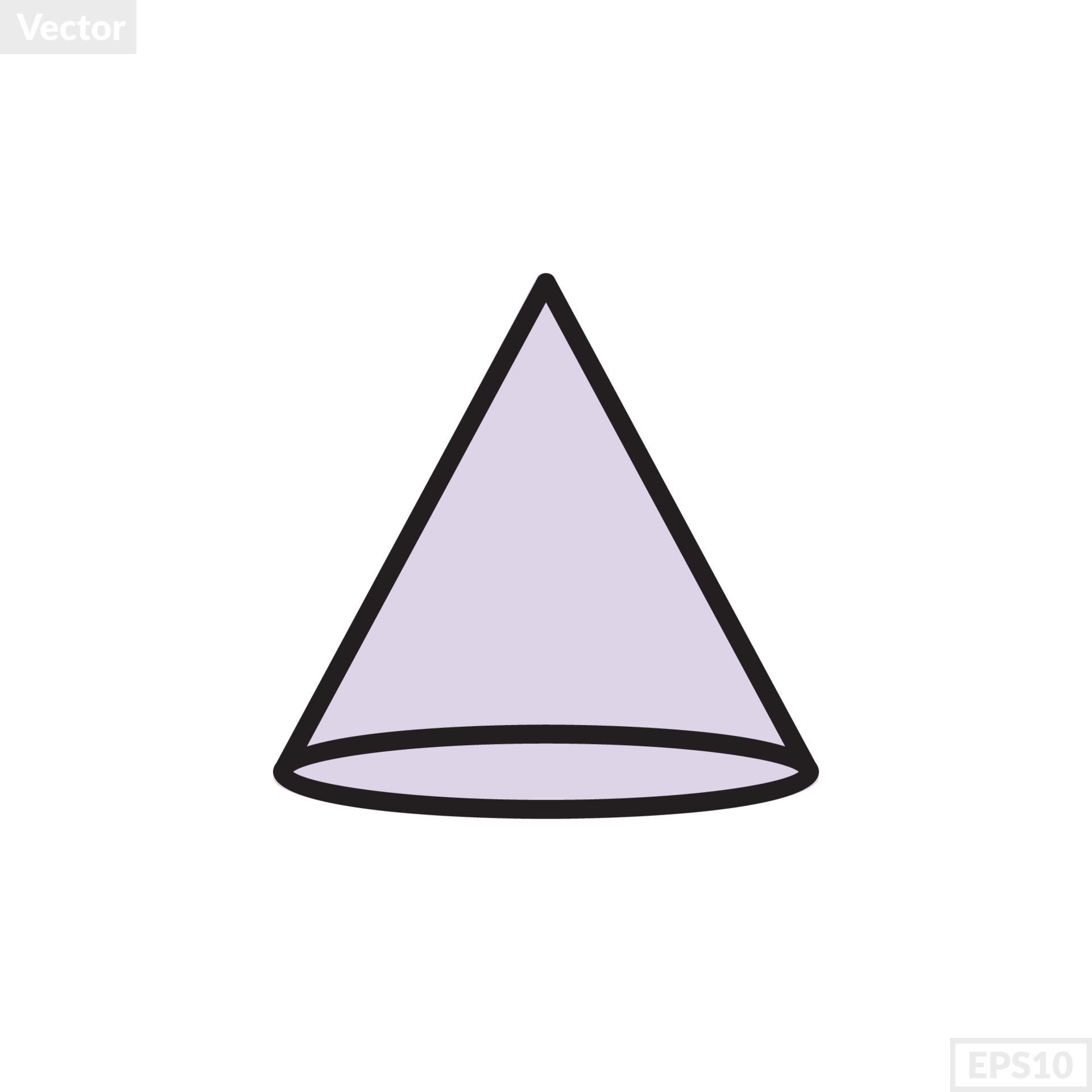 cone shape illustration vector graphic 22134122 Vector Art at Vecteezy