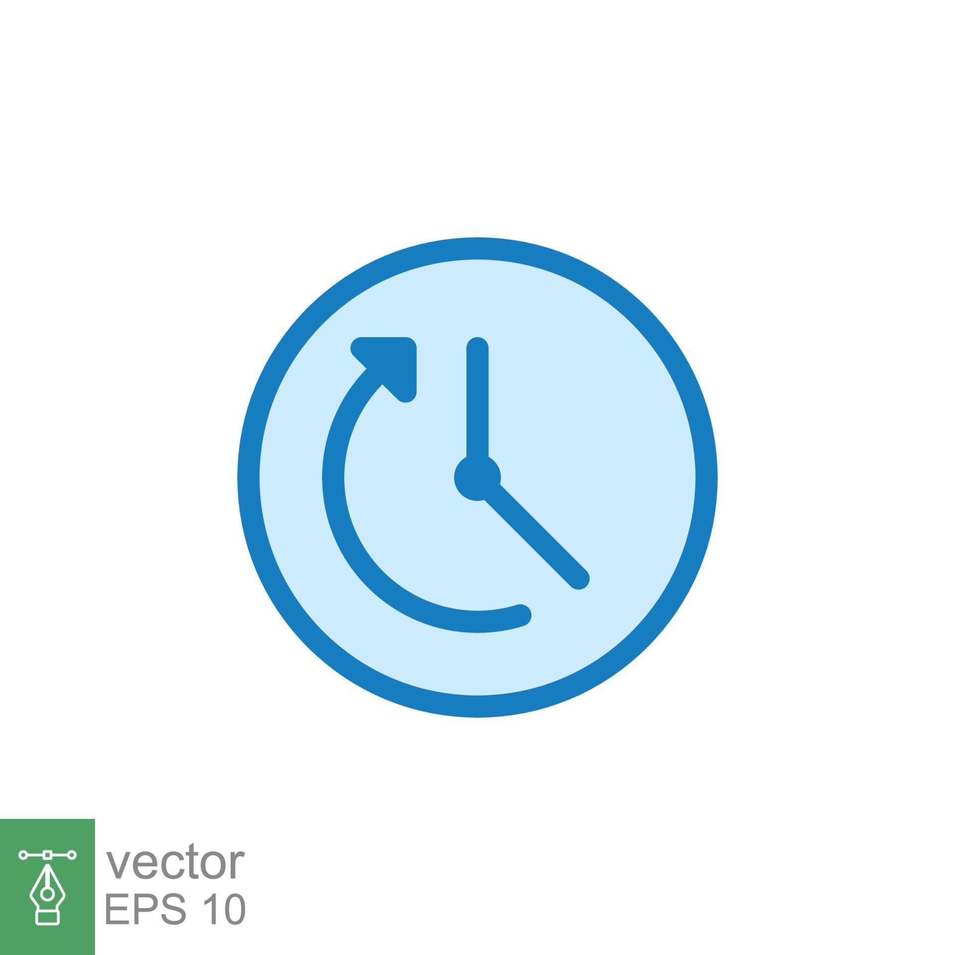 Clock time period with arrow icon. Timer, minute, countdown concept ...