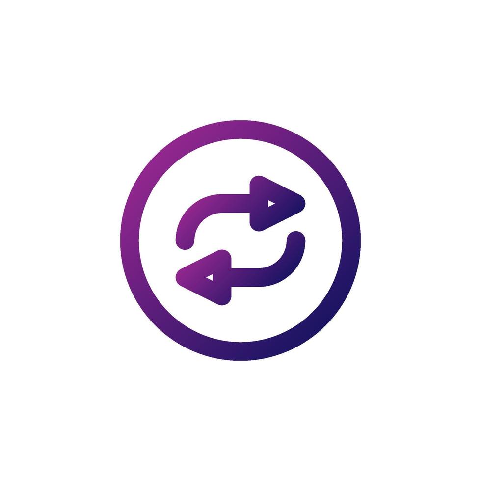 repeat icon vector. perfect for multimedia player interface button and ...