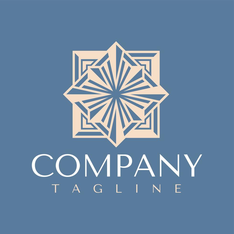 Luxury Line Star Compass Logo Design Decorative Ornate Compass Logo Branding 22142253 Vector