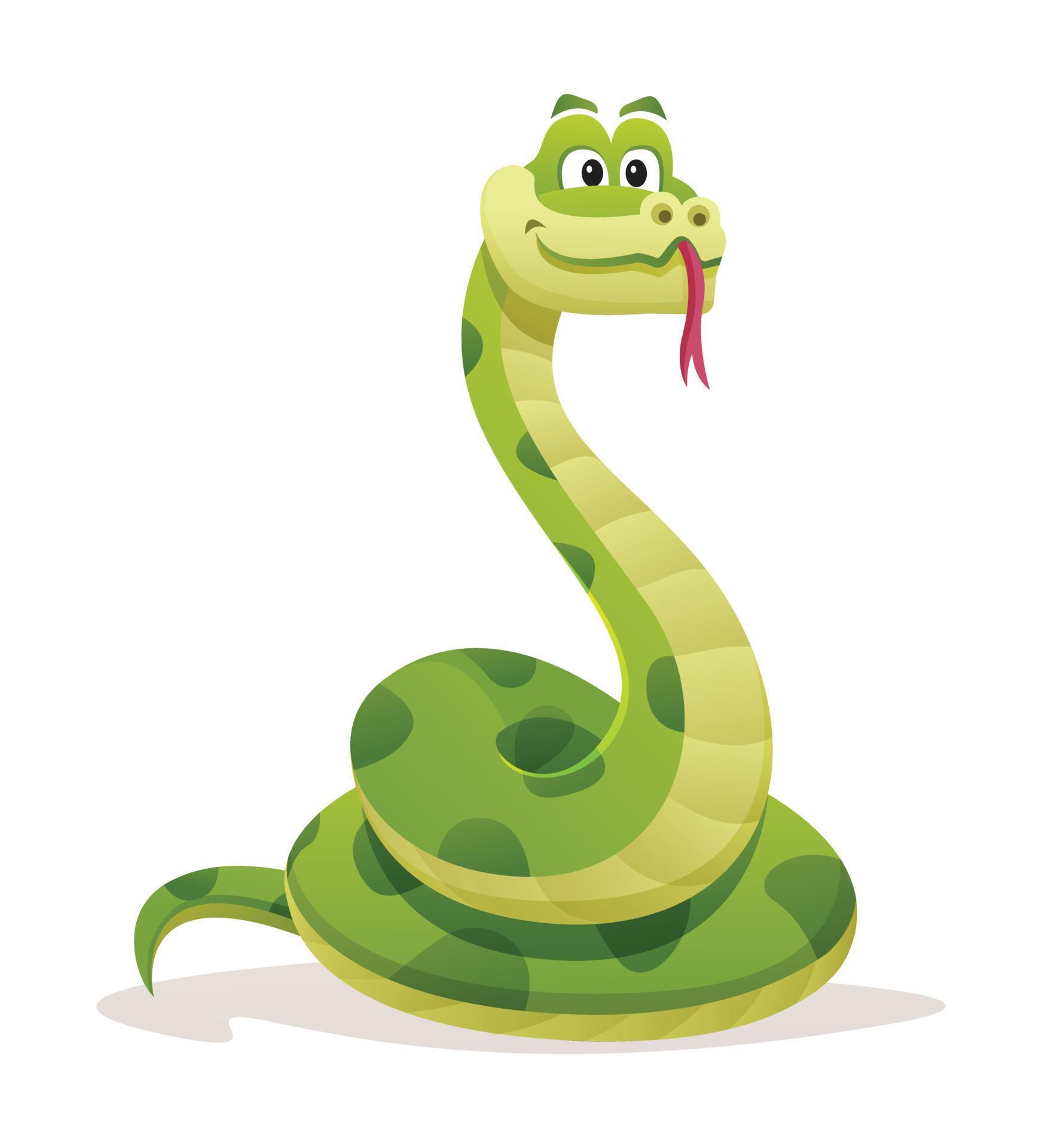 Cute snake cartoon illustration isolated on white background 22142340 Vector Art at Vecteezy