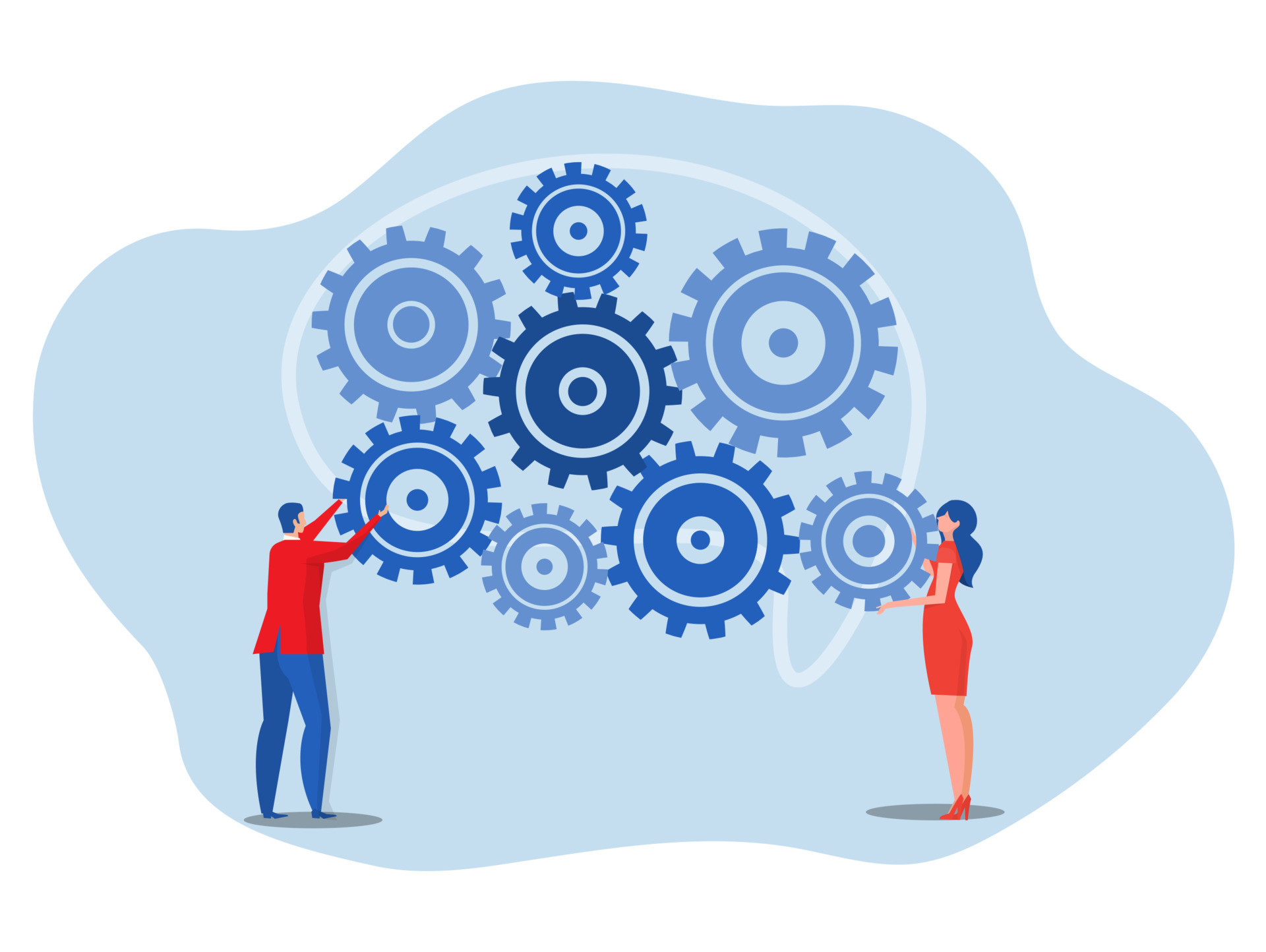 efficient management concept, team business manager optimizing ... efficient management concept, team business manager optimizing ...