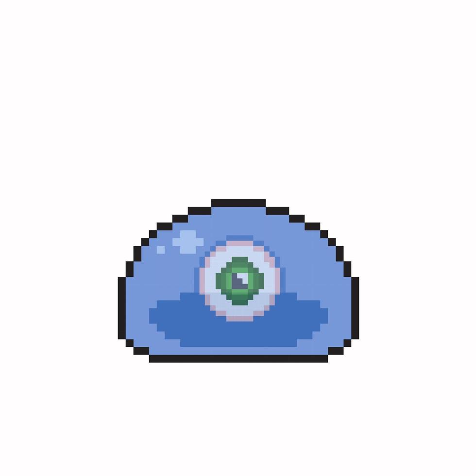 Blue Slime In Pixel Art Style 22148285 Vector Art At Vecteezy