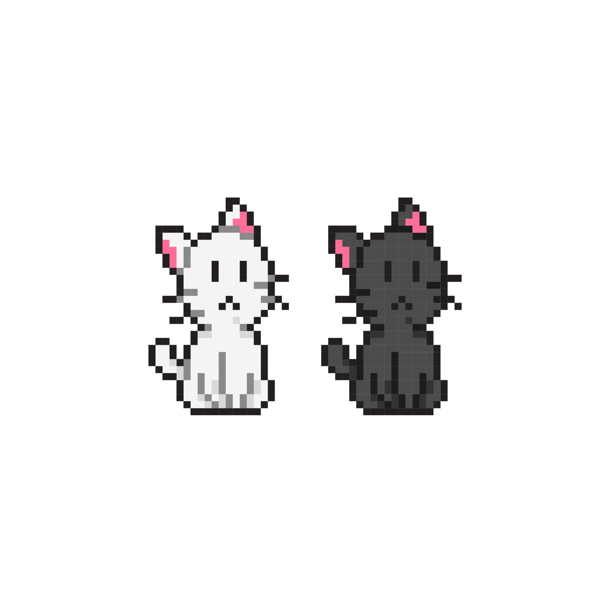 black and white cat in pixel art style 22148345 Vector Art at Vecteezy black and white cat in pixel art style 22148345 Vector Art at Vecteezy