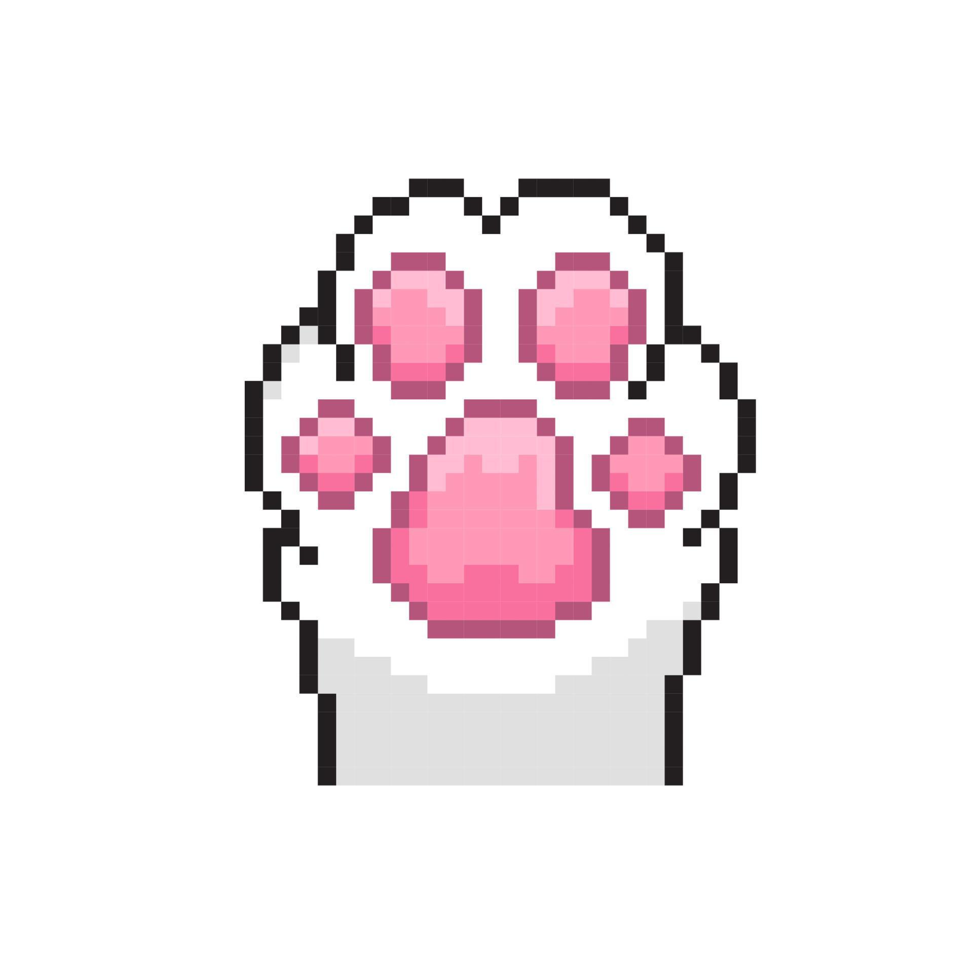 Cute White Paw In Pixel Art Style 22149130 Vector Art At Vecteezy