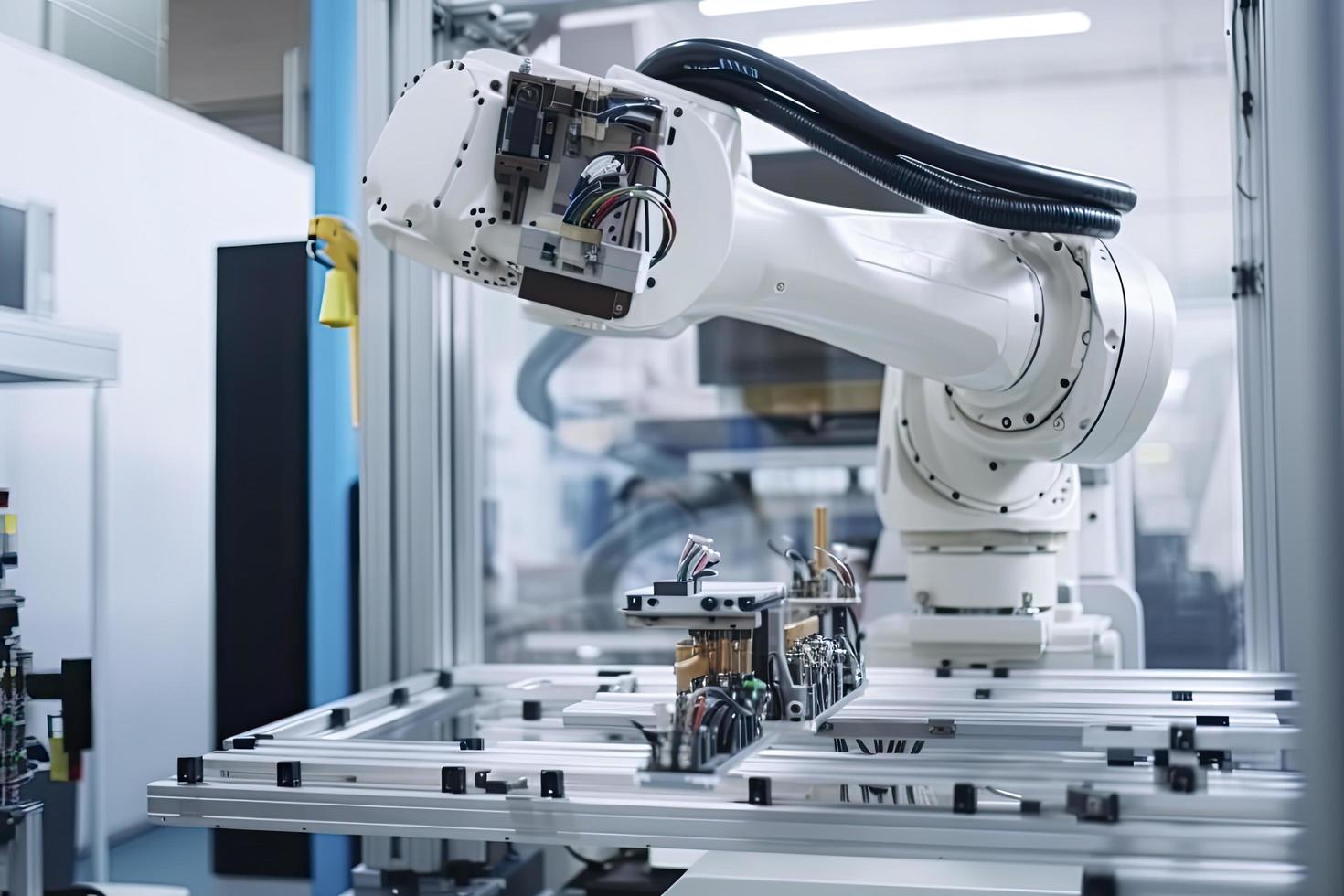 Industrial Machine Robot Smart Modern Factory Automation Using