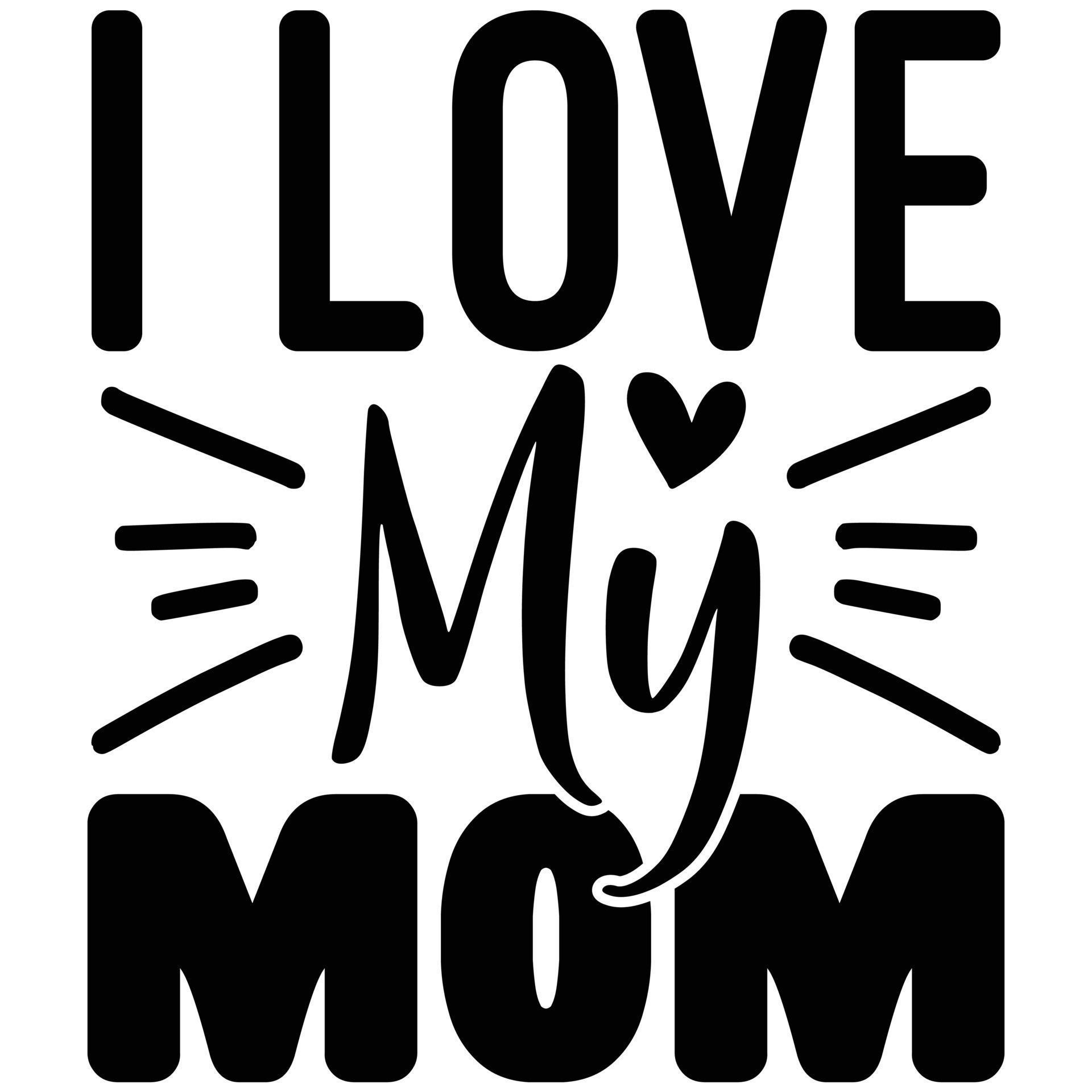 I Love My Mom 22153947 Vector Art At Vecteezy