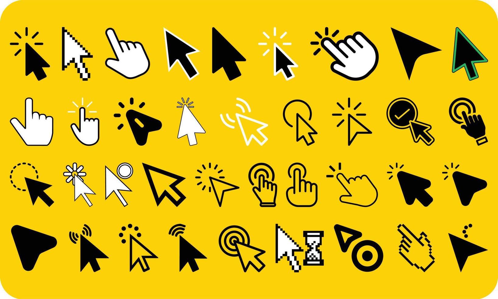 Computer Mouse Pointing Computer Mouse Click Cursor Gray Arrow Icons Set And Loading Icons