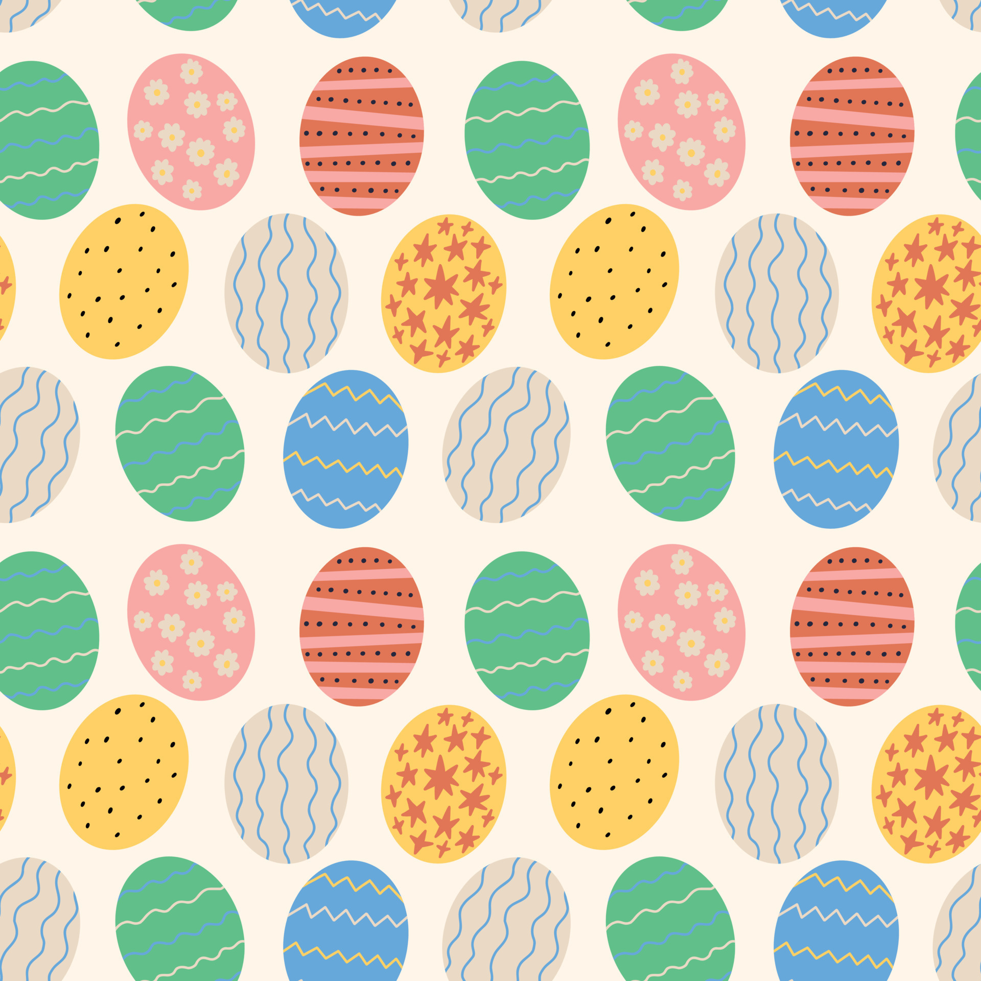Textured Easter Eggs Pattern 22158585 Vector Art at Vecteezy