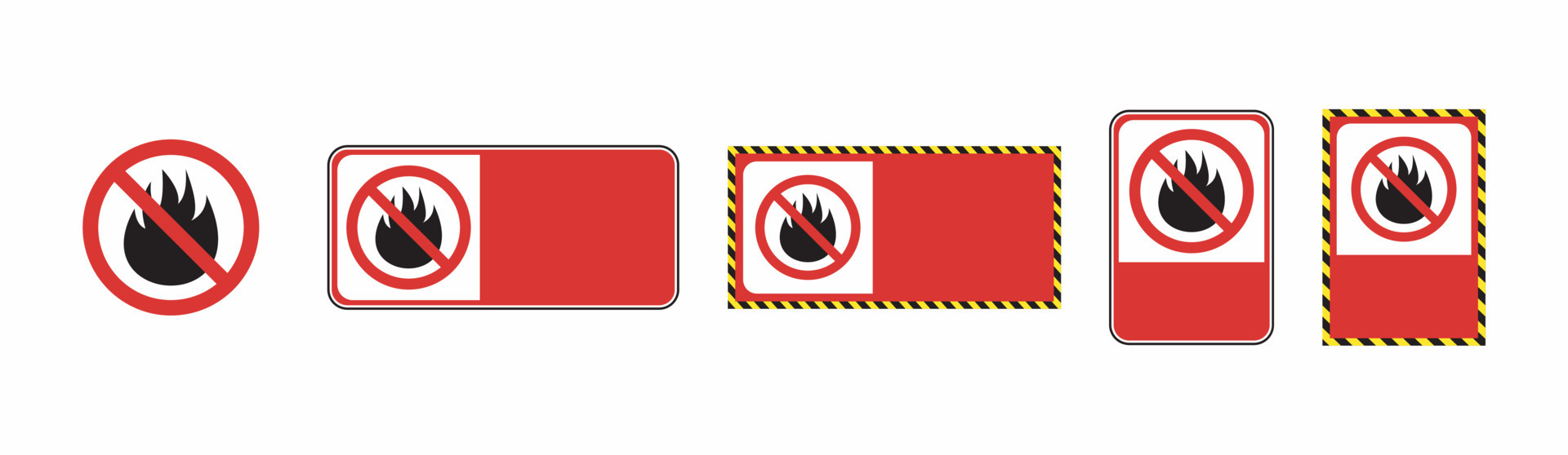 No jugar con fuego firmar 22158942 Vector en Vecteezy