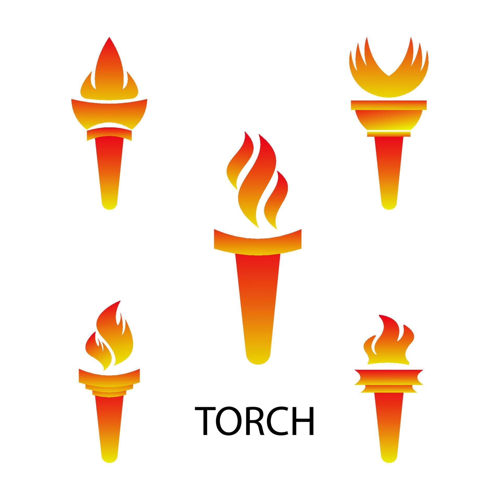 torch icon set. torch symbol. flaming icon 22158960 Vector Art at Vecteezy