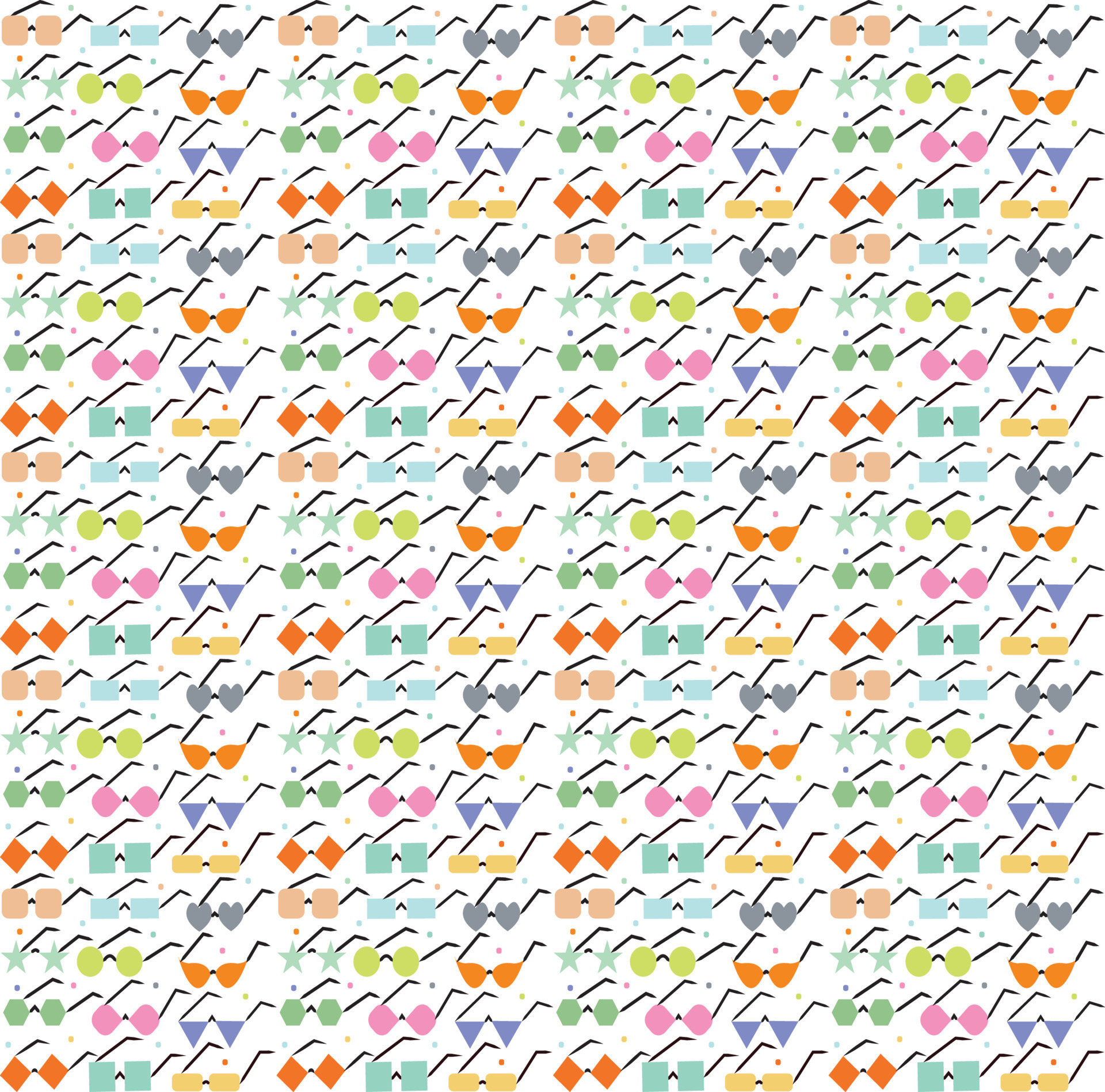 Different Shapes Of Colorful Spectacles Pattern 22162721 Vector Art At Vecteezy