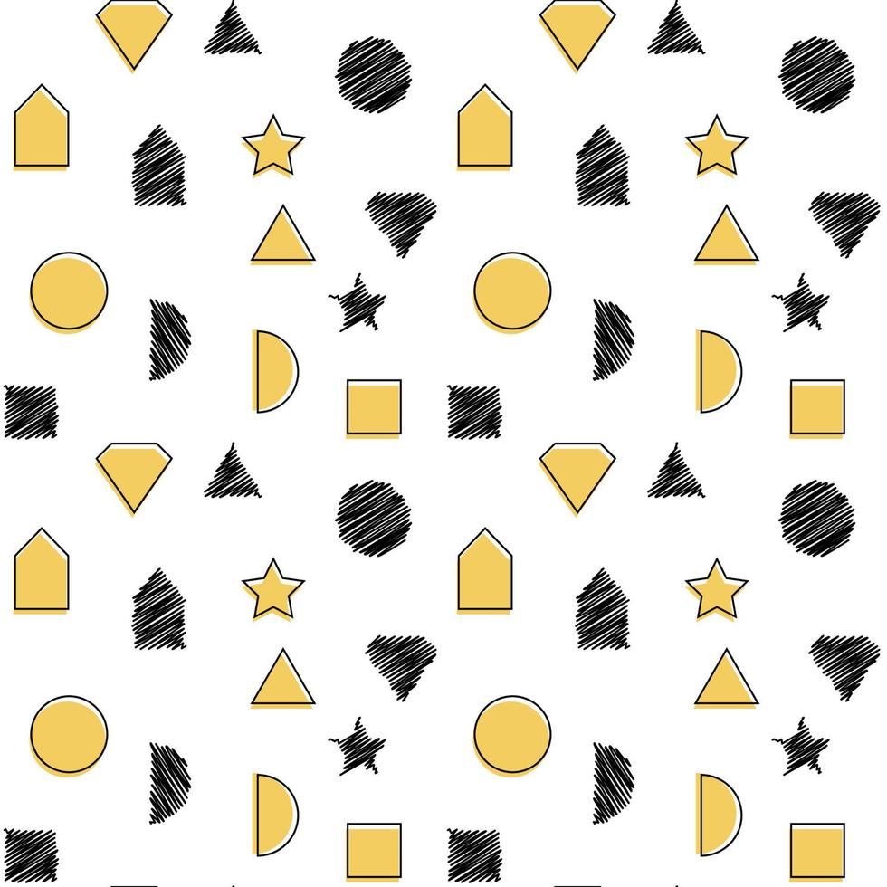 Seamless pattern of simple geometric shapes. Vector illustration. EPS10 ...