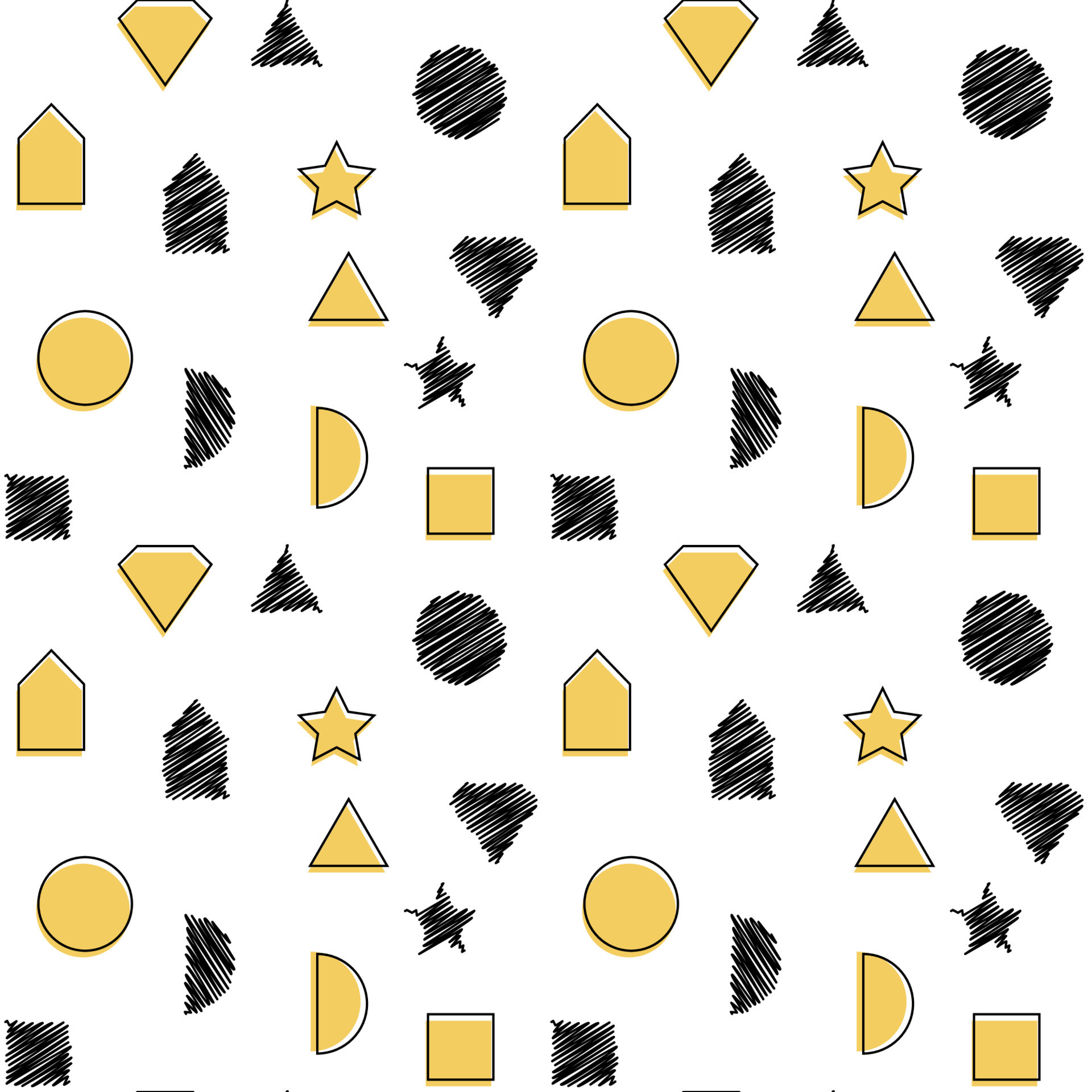 Seamless pattern of simple geometric shapes. Vector illustration. EPS10 ...