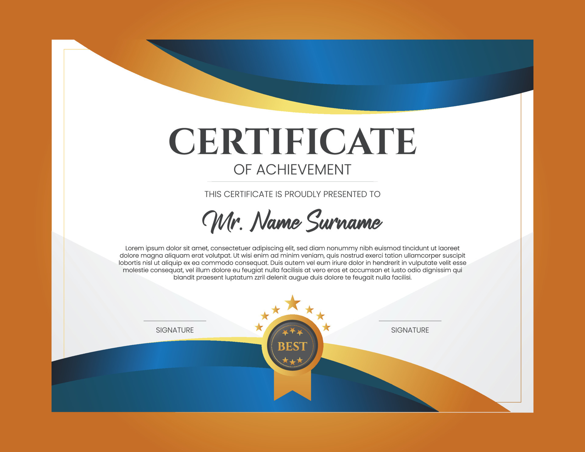 Vector Gradient Elegant Certificate Template 22165472 Vector Art at ... Vector Gradient Elegant Certificate Template 22165472 Vector Art at ...