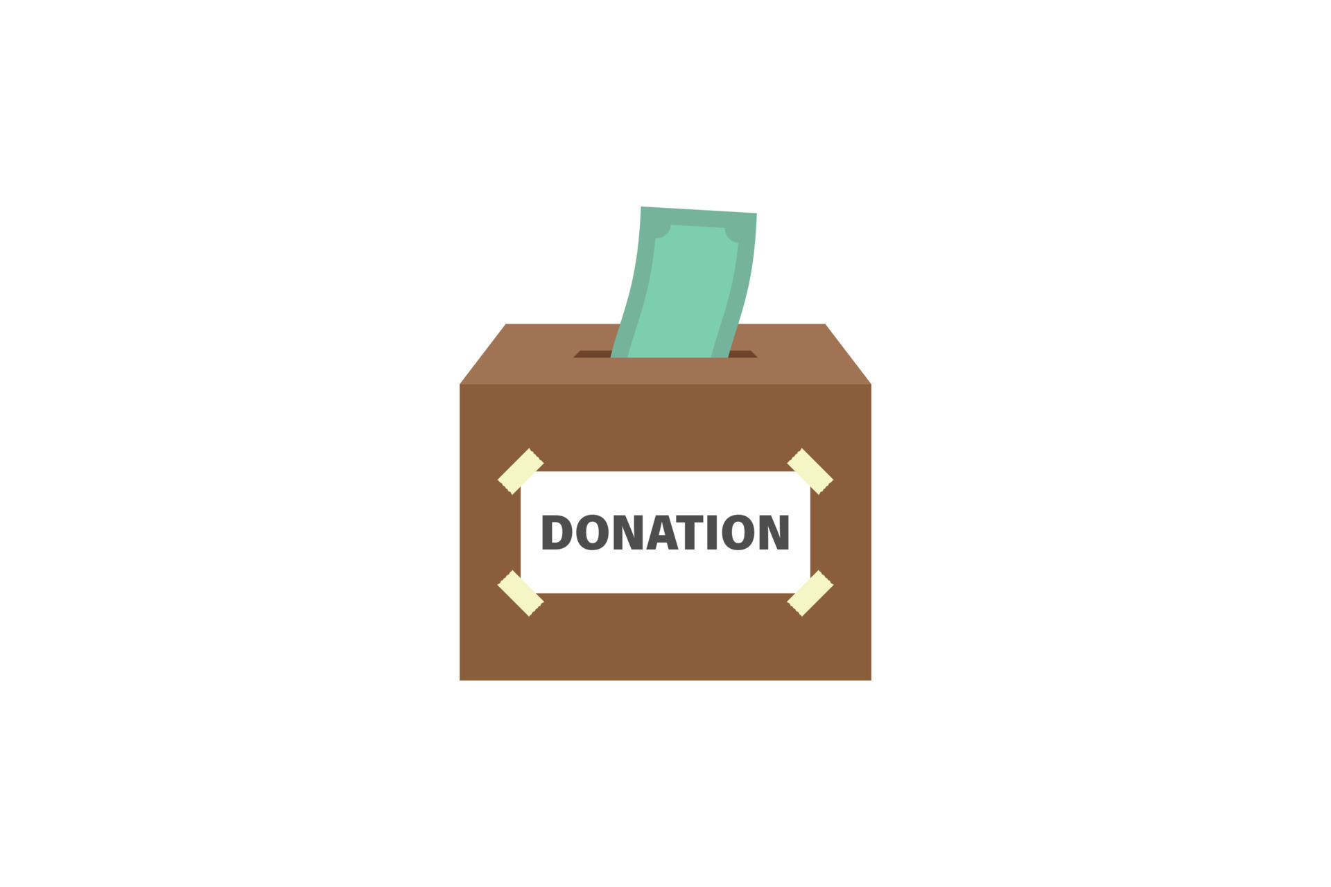 Donation illustration flat, donation box and money, flat design vector illustration 22165846 ...