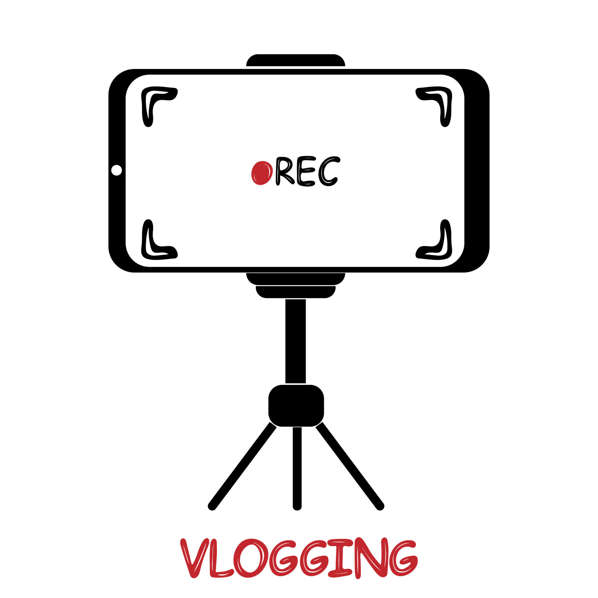 Recording vlog using mobile with tripod 22168169 Vector Art at Vecteezy Recording vlog using mobile with tripod 22168169 Vector Art at Vecteezy
