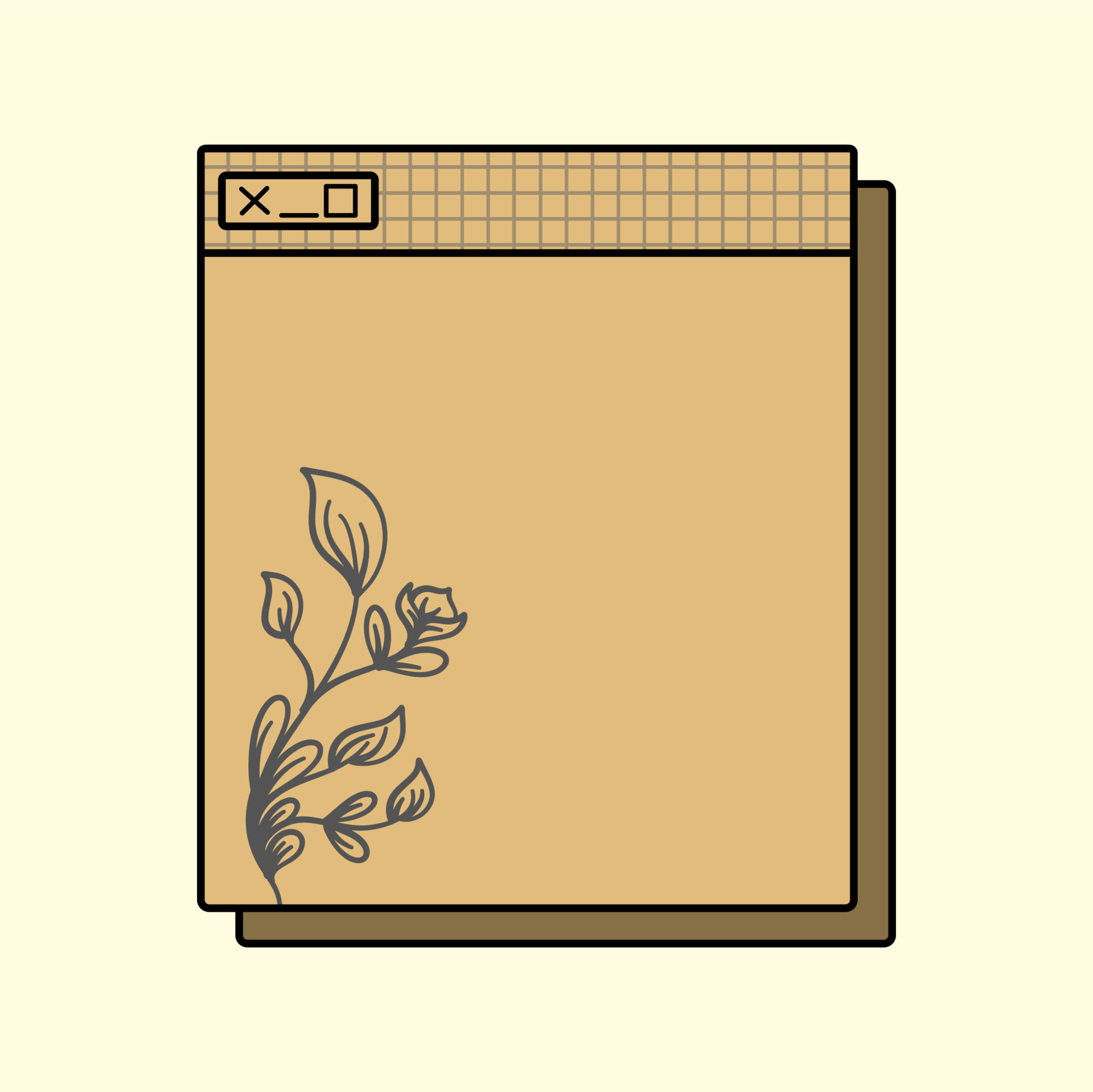 Retro Browser Computer Window In 90s Vaporwave Style With Smiley Face