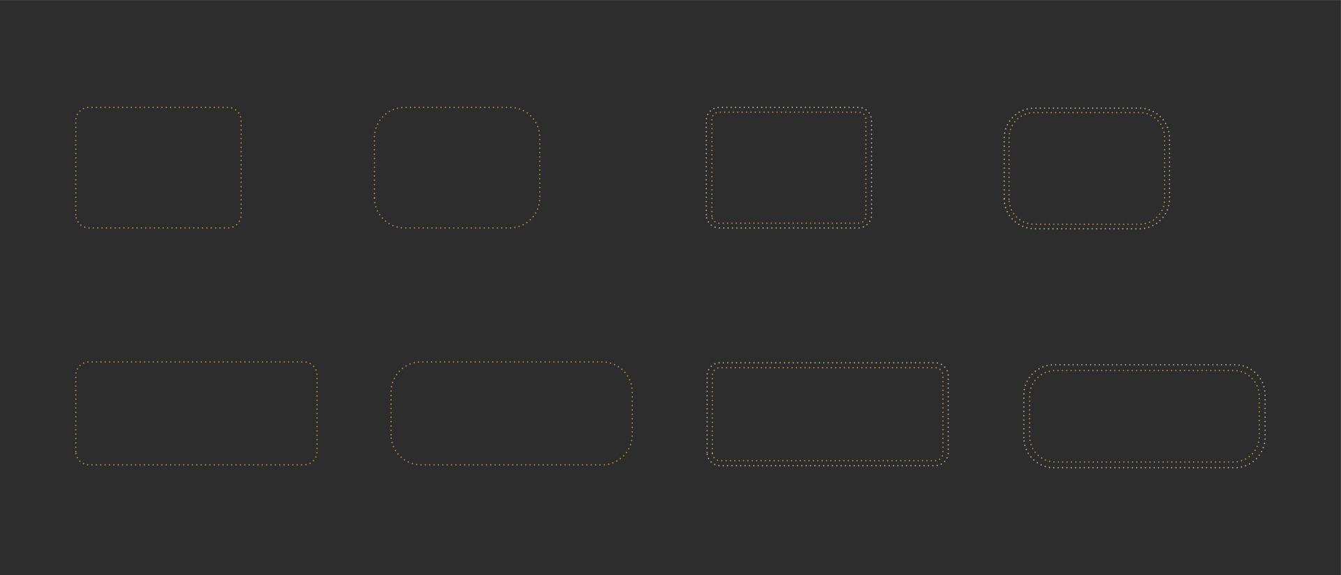 Curved Rectangle Outline Vector Set 22168836 Vector Art At Vecteezy