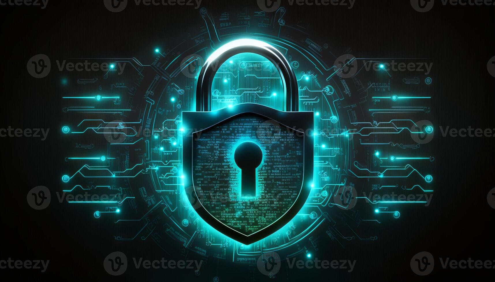 Cyber security.Digital padlock icon 22170012 Stock Photo at Vecteezy