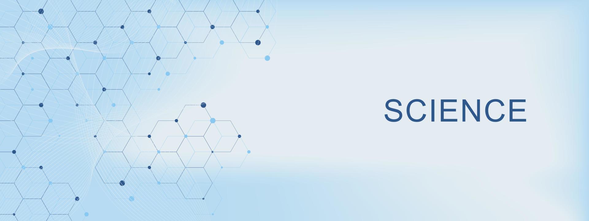 Abstract geometric for medical background with hexagon and particles ...