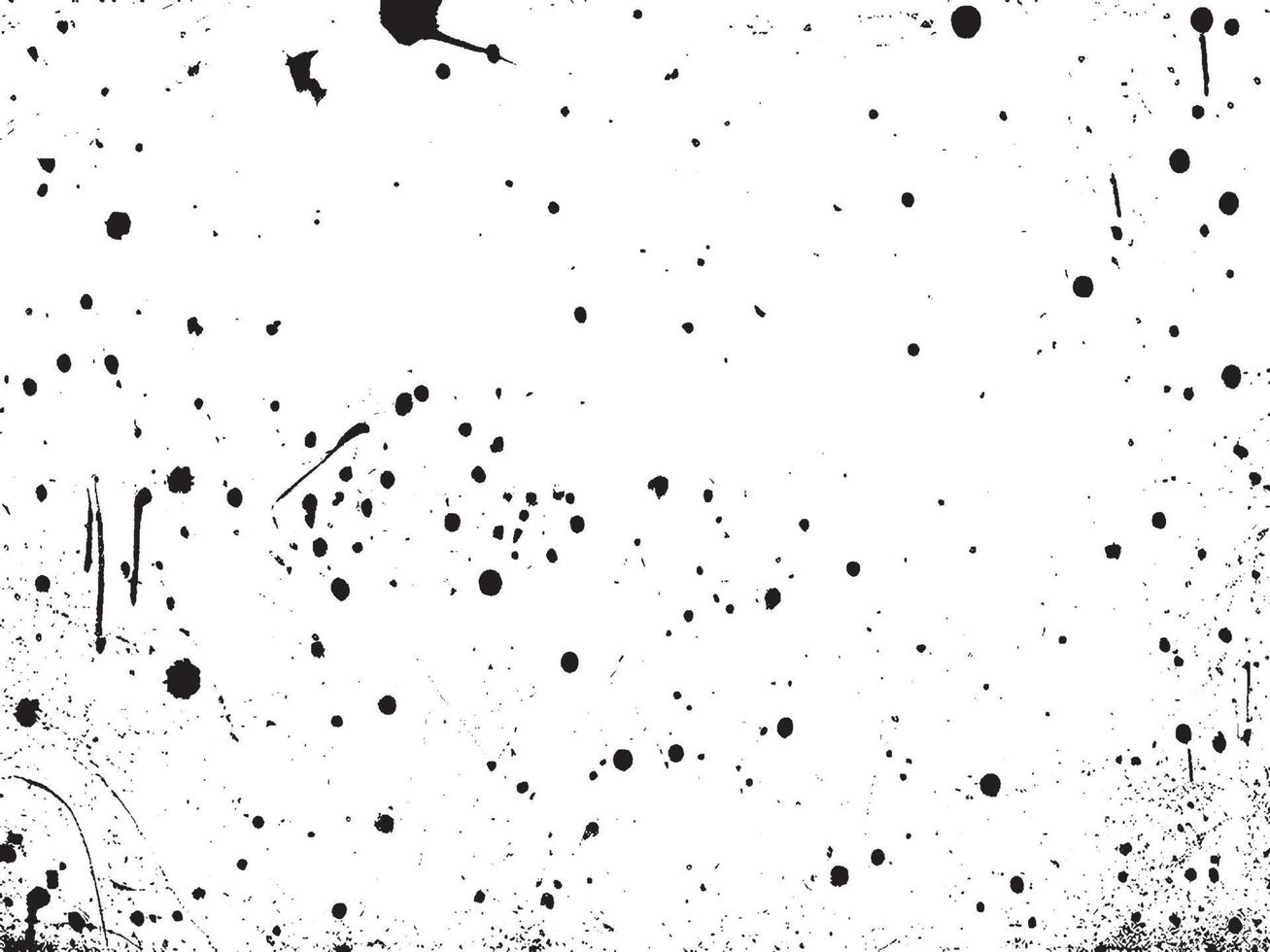 Black and White Grunge Texture Vector Background with Splatter and ...