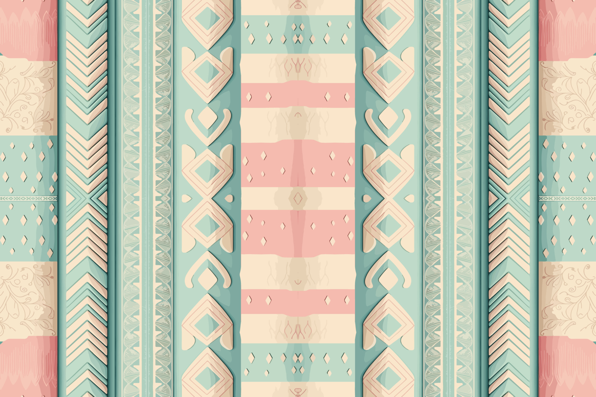 Simple Boho Patterns Pastel Background Abstract Minimal Seamless