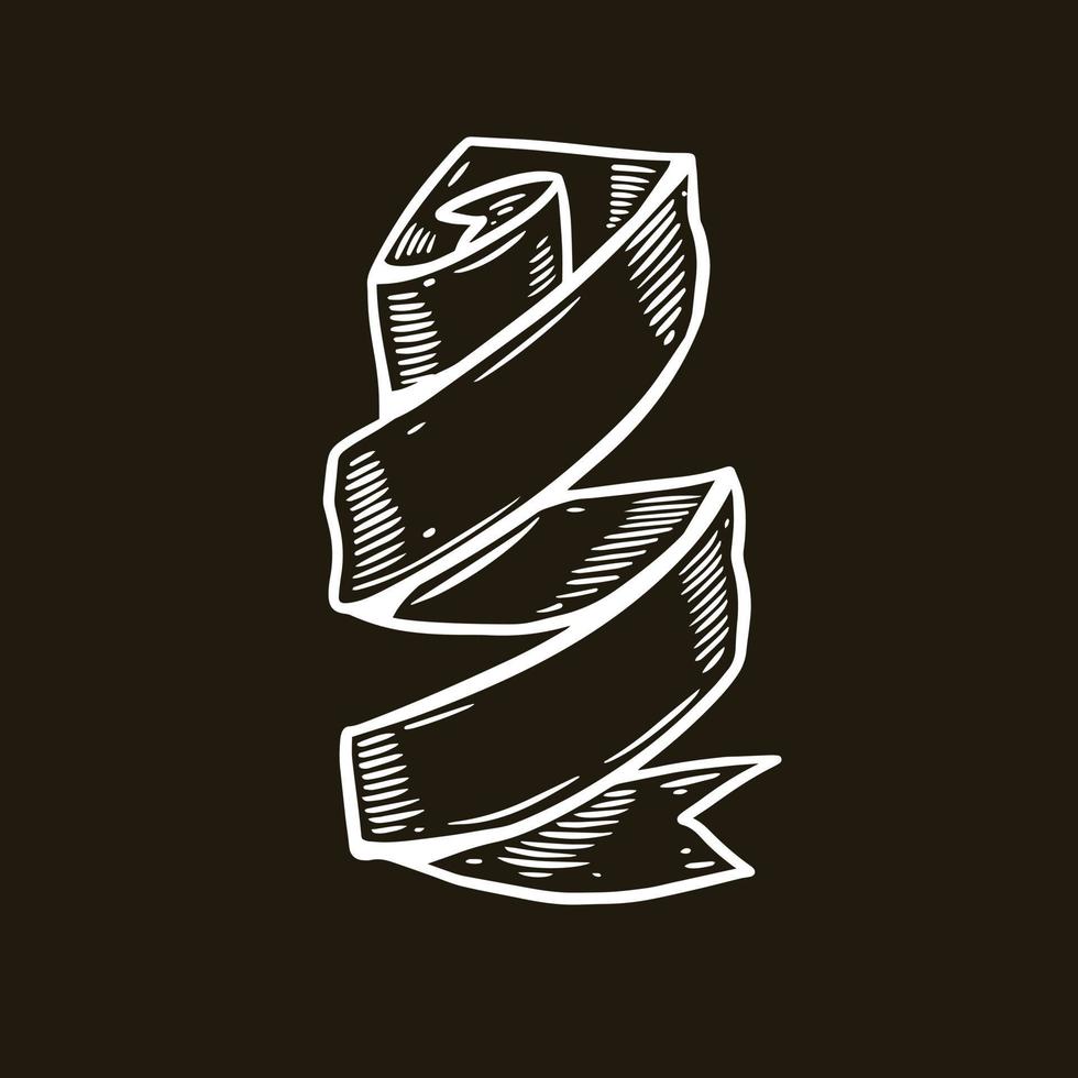 Hand drawn outline white color retro ribbon. 22175014 Vector Art at ... Hand drawn outline white color retro ribbon. 22175014 Vector Art at ...