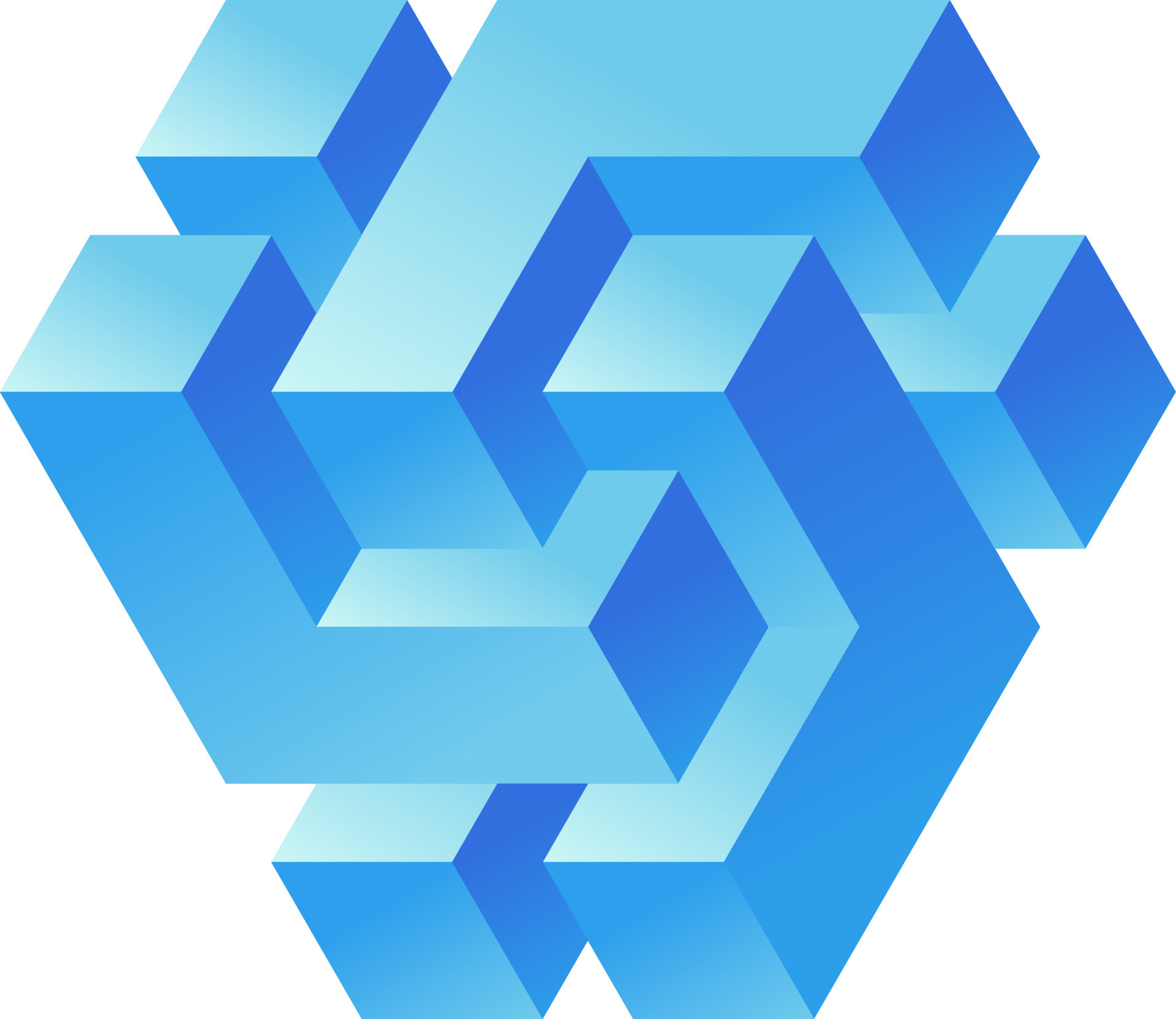3d Optical Illusion Shape 3d Impossible Shape Of Blocks Vector