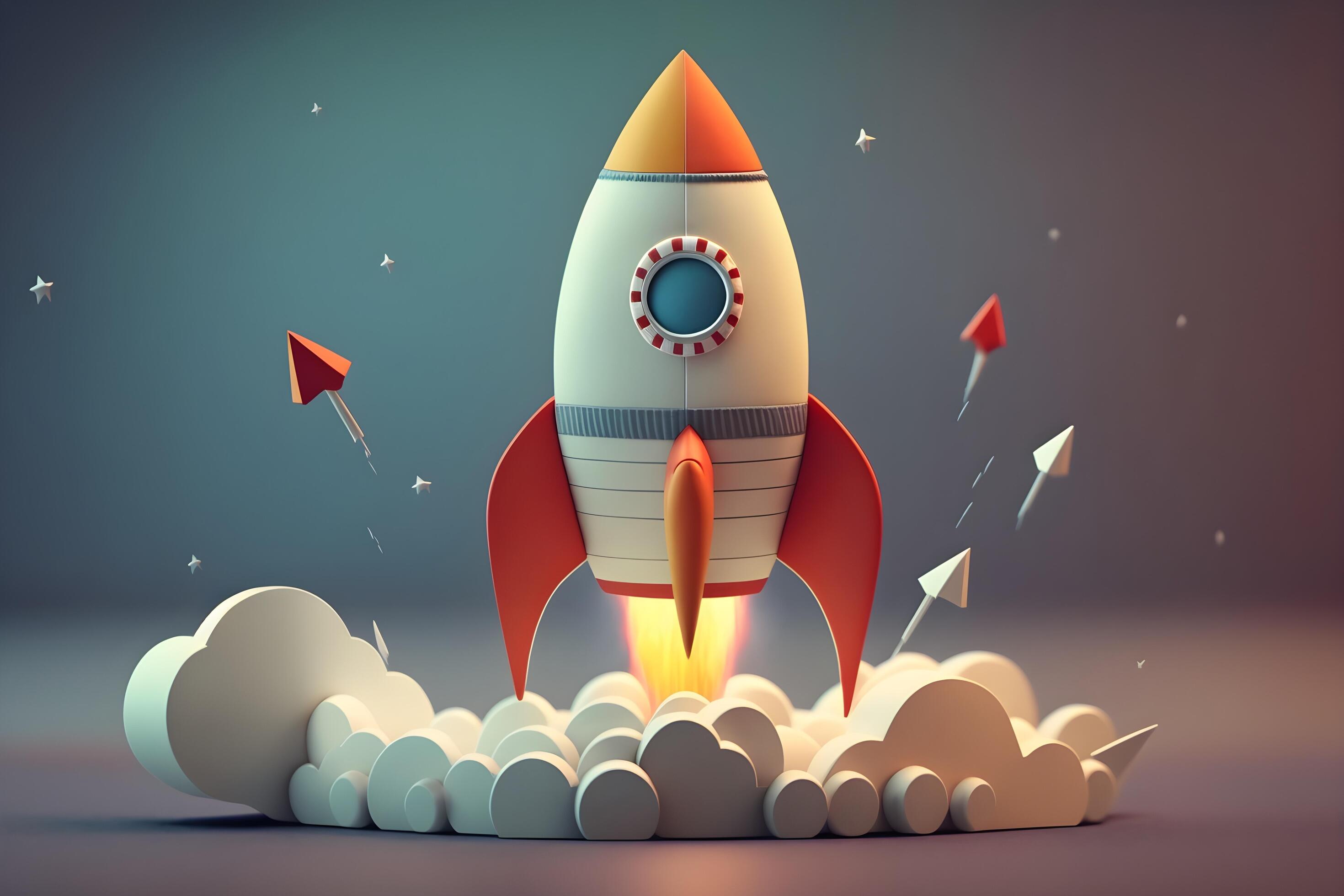 3d rocket animation created by technology 22177131 Stock Photo at Vecteezy