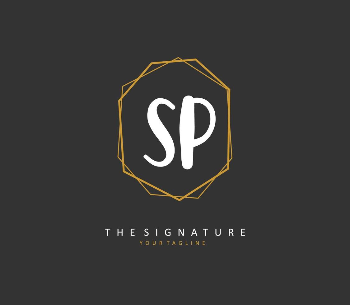 SP Initial letter handwriting and signature logo. A concept handwriting ... SP Initial letter handwriting and signature logo. A concept handwriting ...