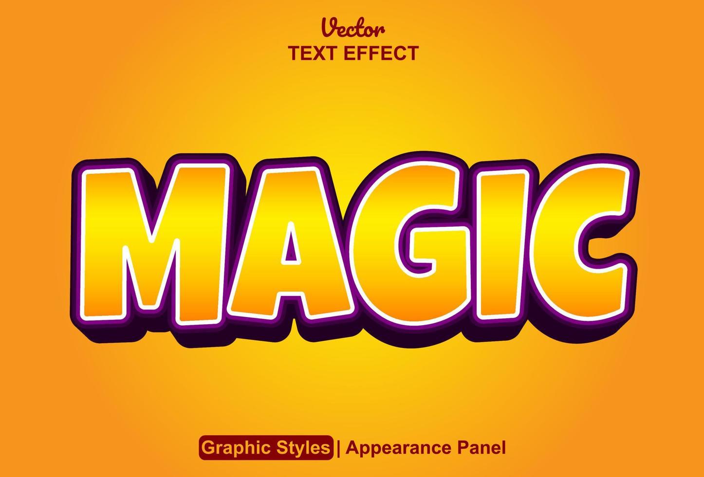magic text effect with editable orange color graphic style. 22178301 Vector Art at Vecteezy