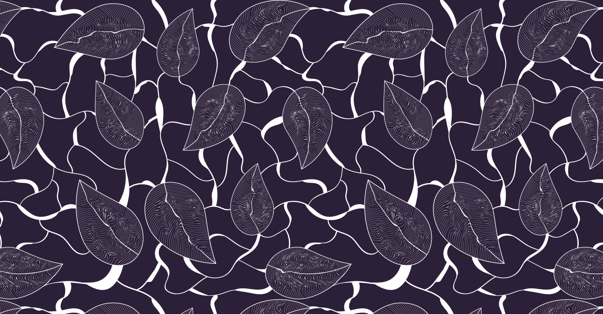 Vintage Art Style Leaf On Background Book Cover With Waving Line Texture Aesthetic Design