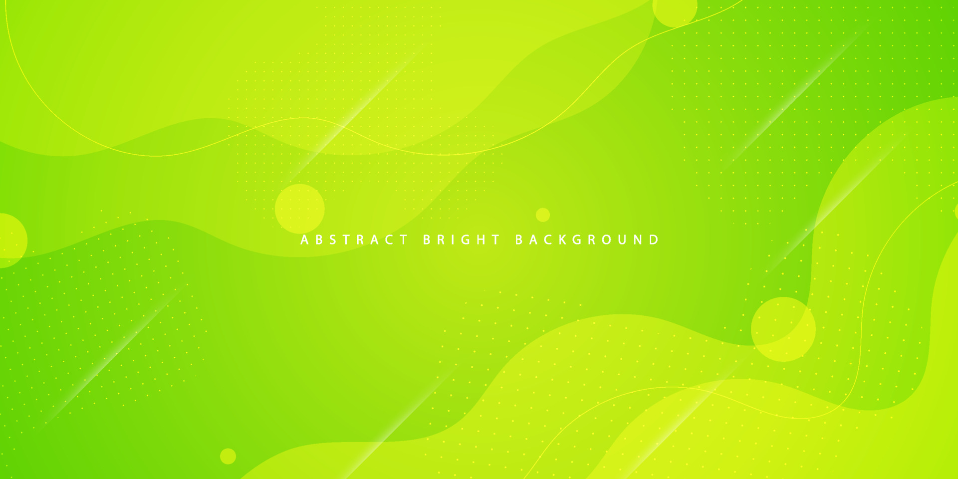 Modern bright green background with simple wave and lines pattern ...