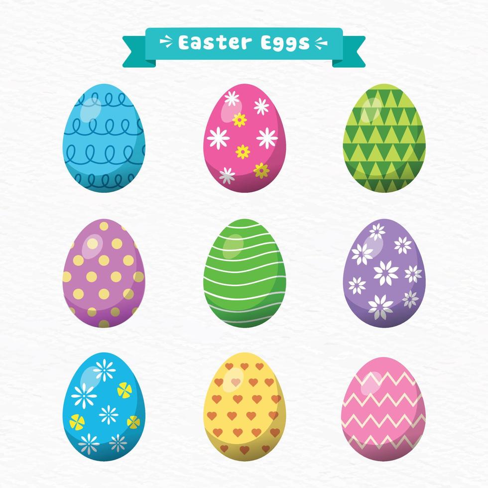 Collection Of Colorful Easter Eggs Vector illustration Different type of Clipart Design on it 22182297 Vector Art at Vecteezy