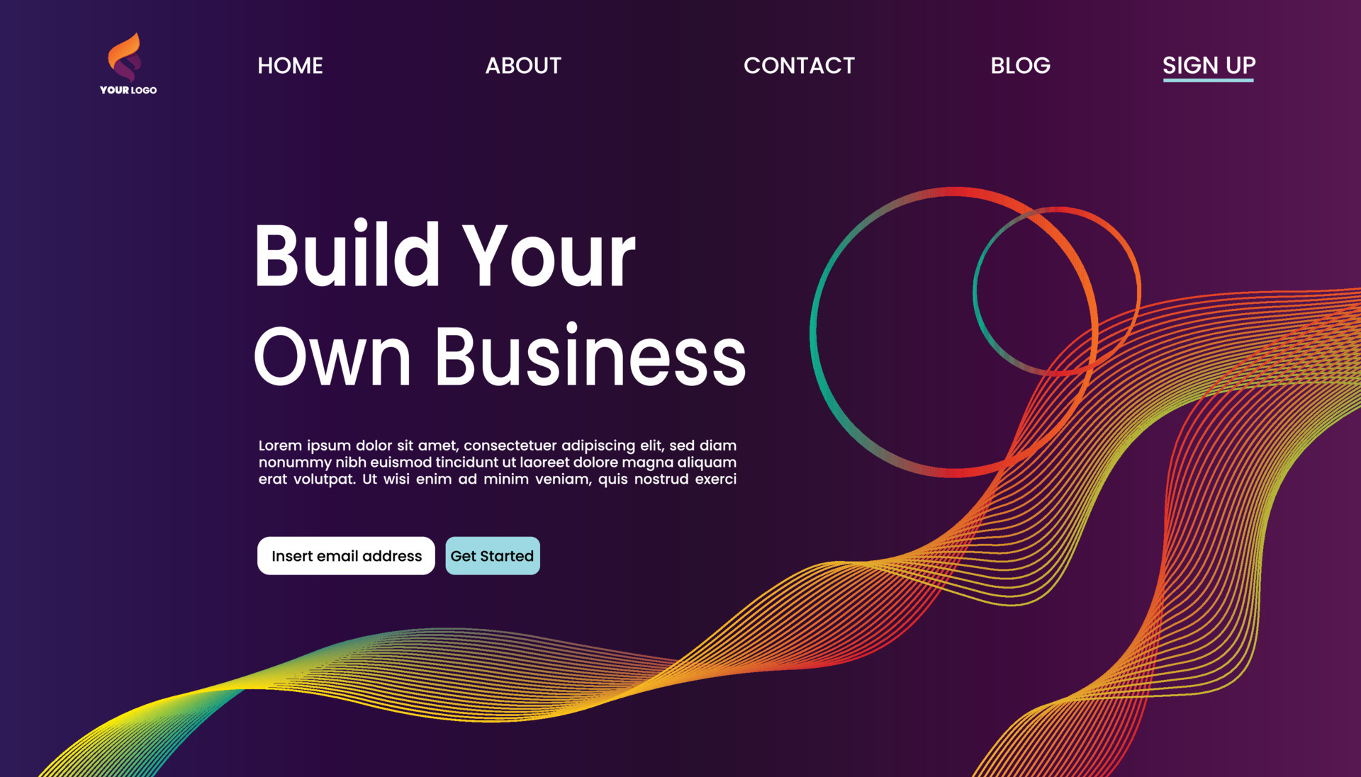 Abstract Background Website Landing Page free Vector 22182875 Vector ...