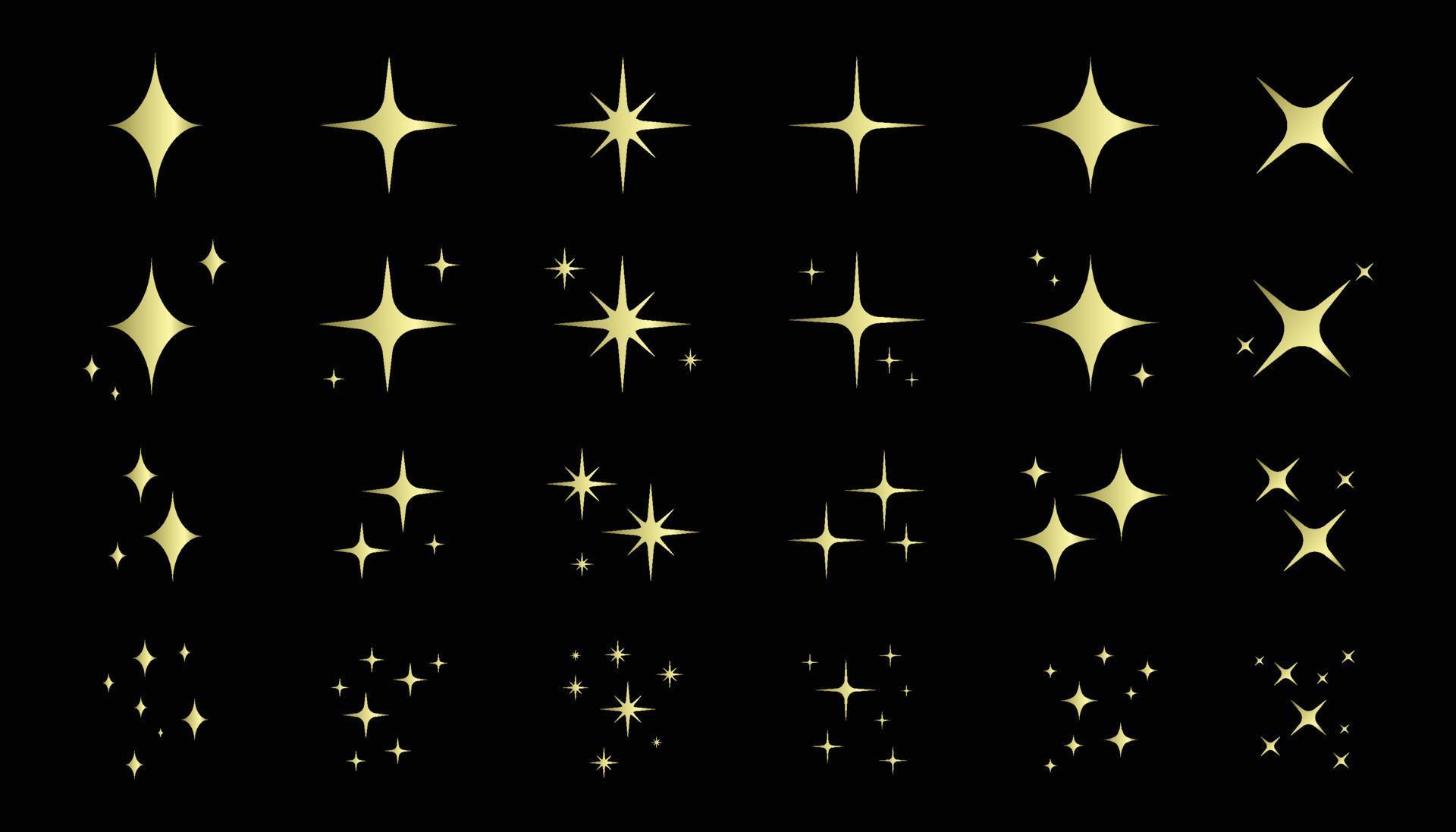 Sparkle Star Icon Vector Collection Set 22183141 Vector Art at Vecteezy