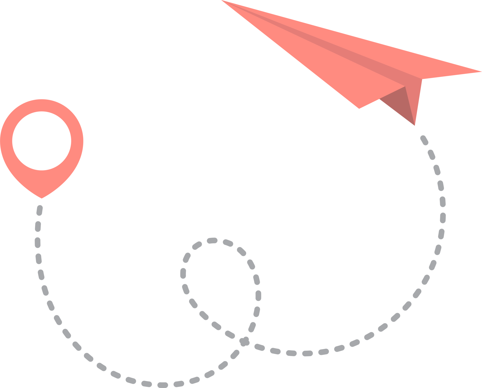 Paper airplane with dotted trace and map pointer pin 22187977 PNG Paper airplane with dotted trace and map pointer pin 22187977 PNG
