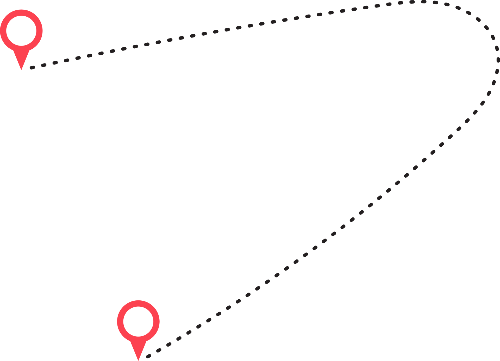 Route Icon Between Two Points With Dotted Path And Location Pin route-icon-between-two-points-with-dotted-path-and-location-pin