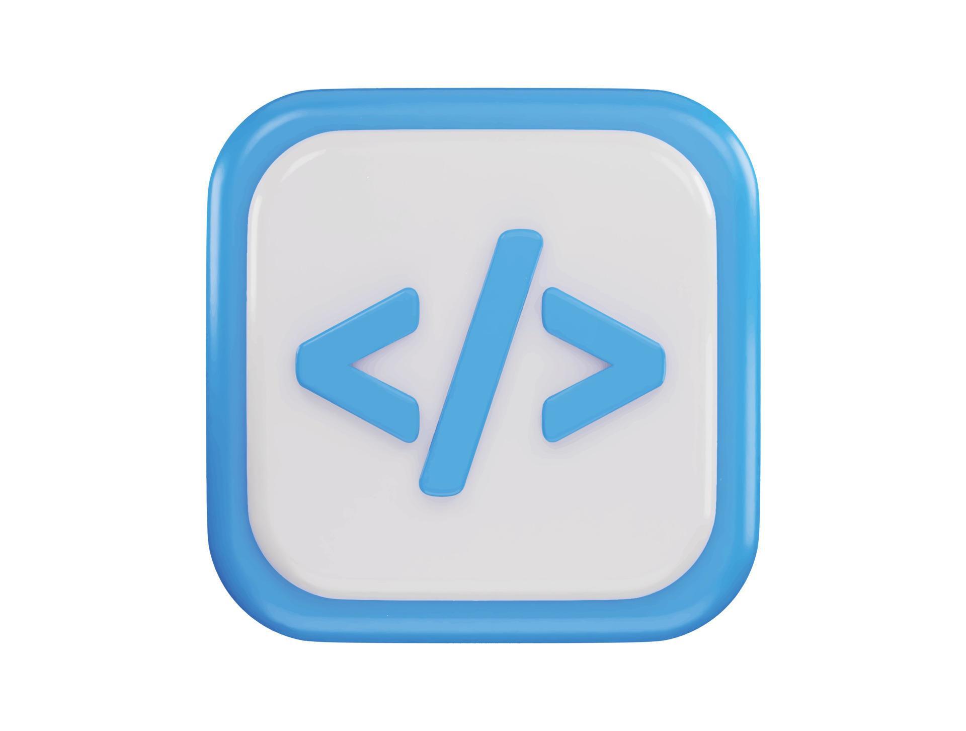 code programing icon 3d rendering vector illustration 22192449 Vector ...