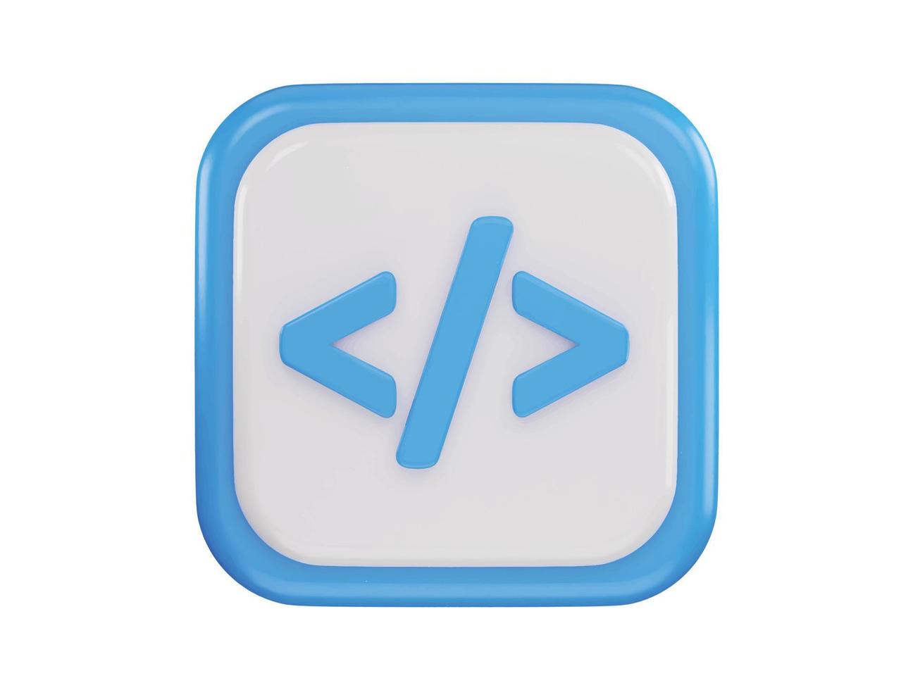 Code Programing Icon 3d Rendering Vector Illustration 22192449 Vector