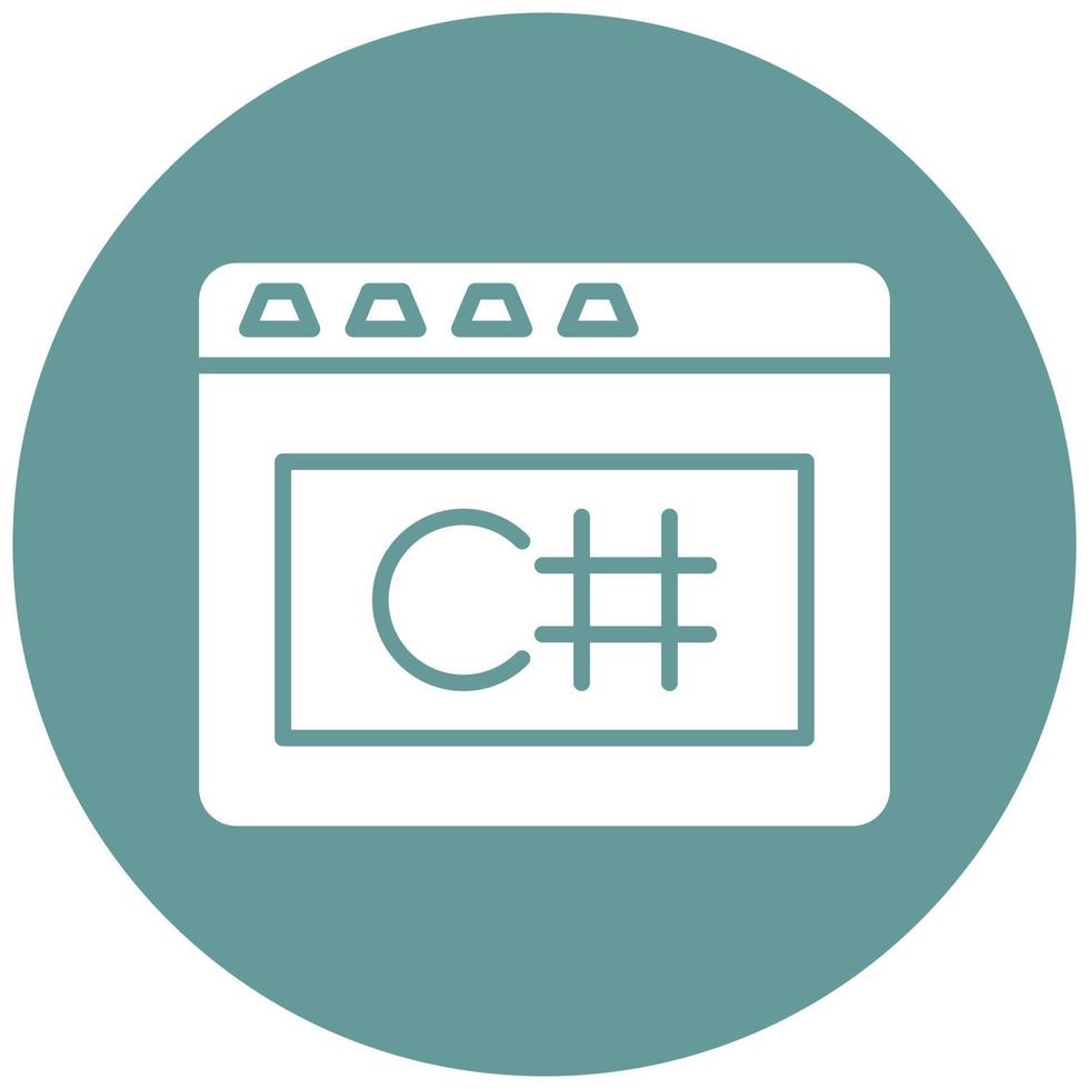 Vector Design C Sharp Vector Icon Style 22192965 Vector Art at Vecteezy