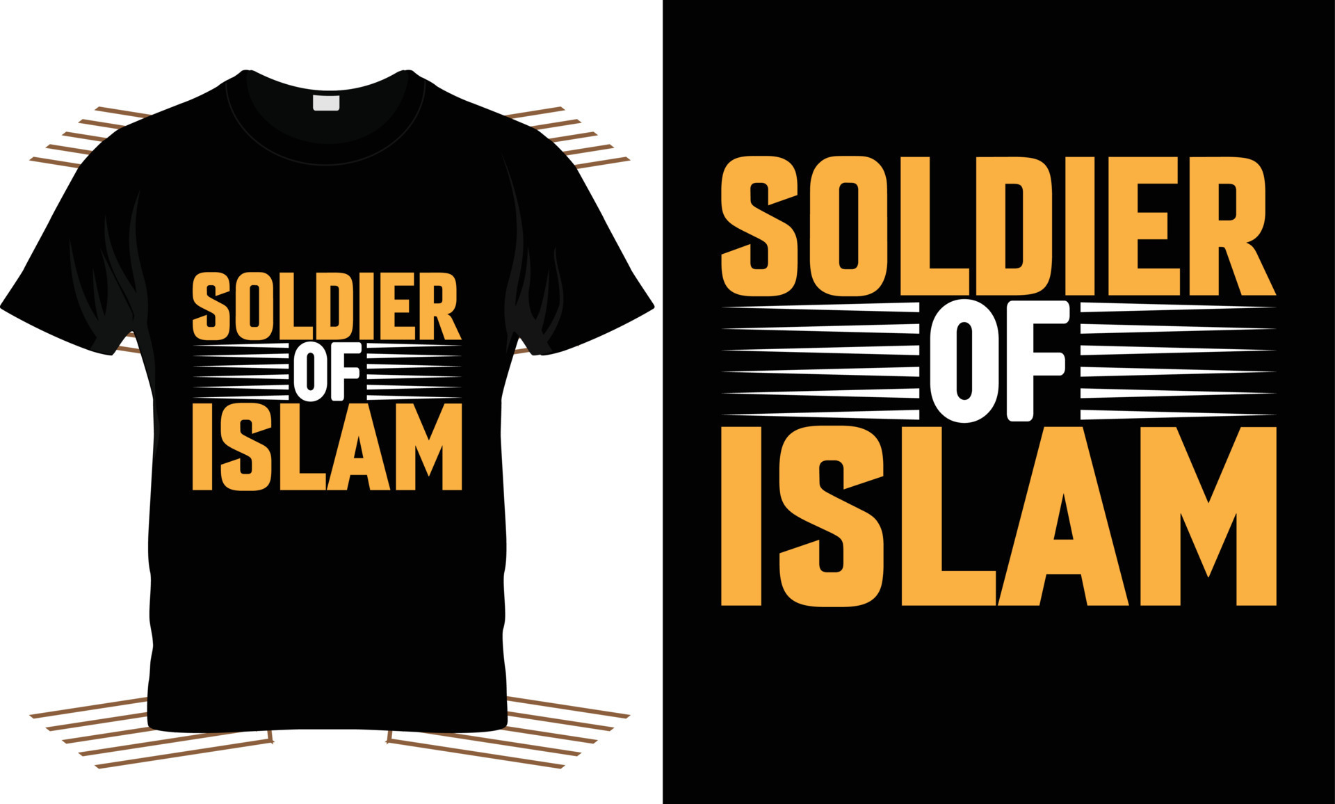 Islamic Creative T Shirt Design Vector Soldier Of Islam 22205090 Vector
