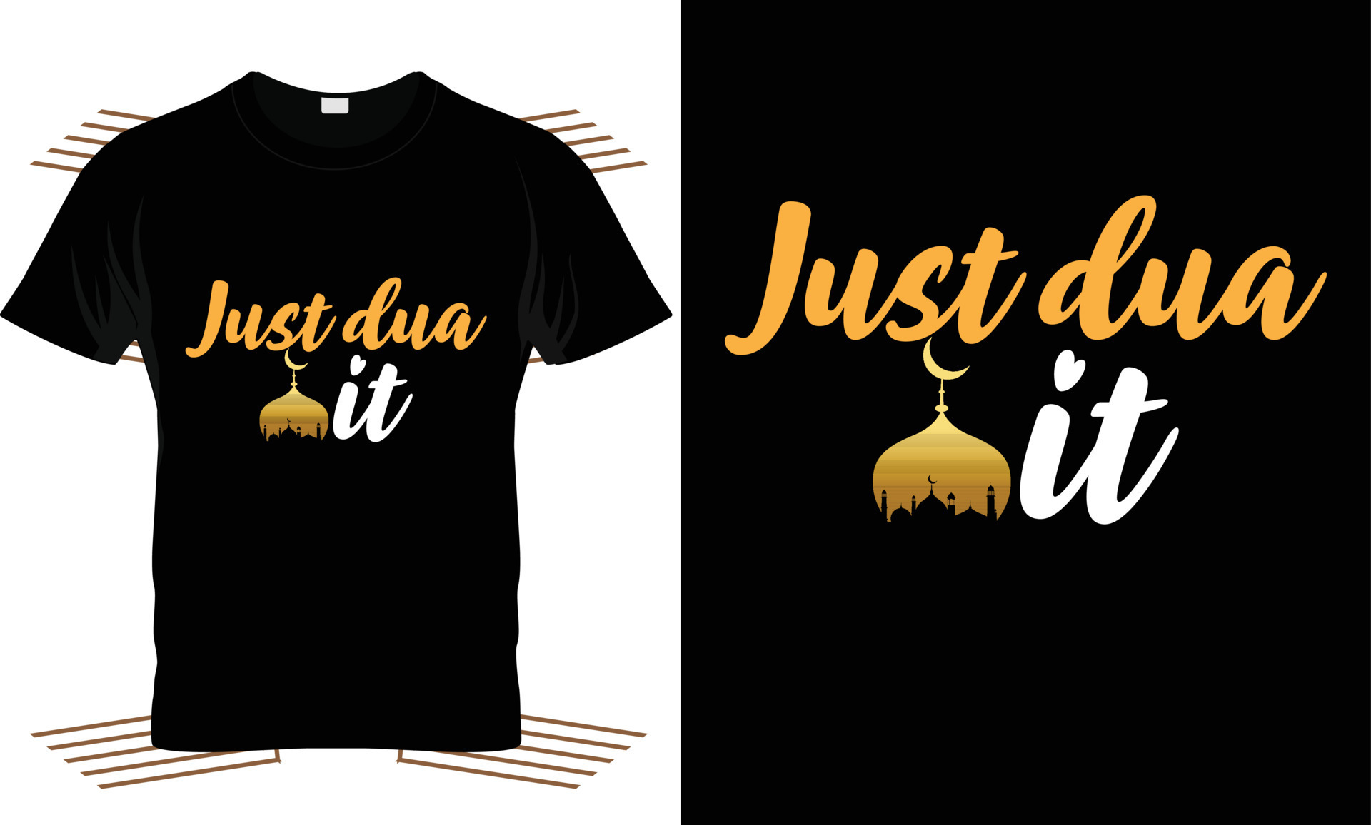Islamic Creative T Shirt Design Vector Just Dua It 22205091 Vector Art